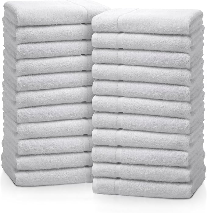 Amazon.com: Avalon Towels Salon Towels – 24 Pack White Hand Towels 100% ...