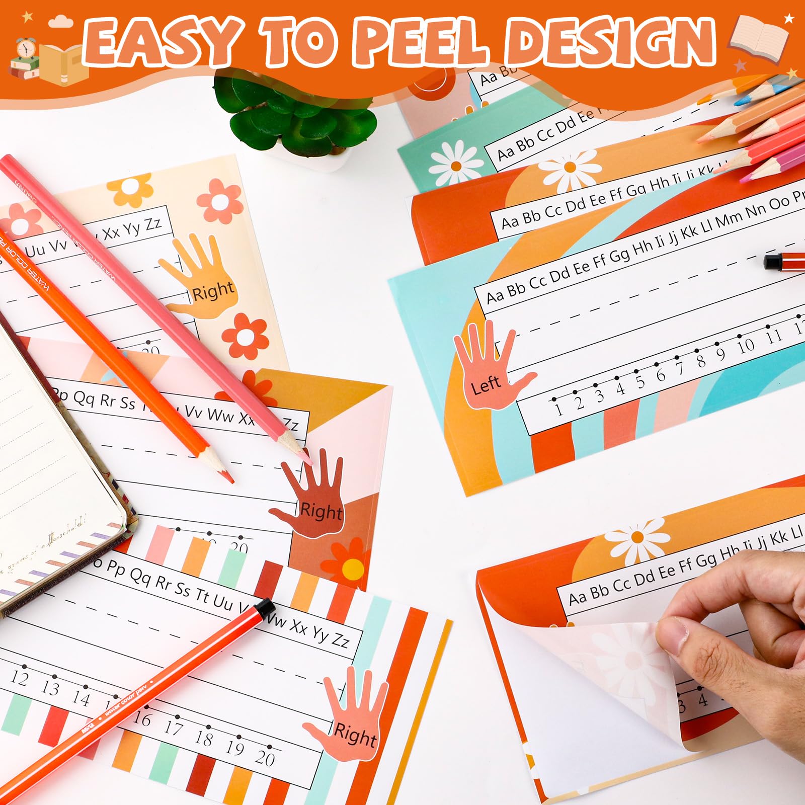 Snapklik.com : 72 Pcs Groovy Name Plates For Classroom Desks Decor ...
