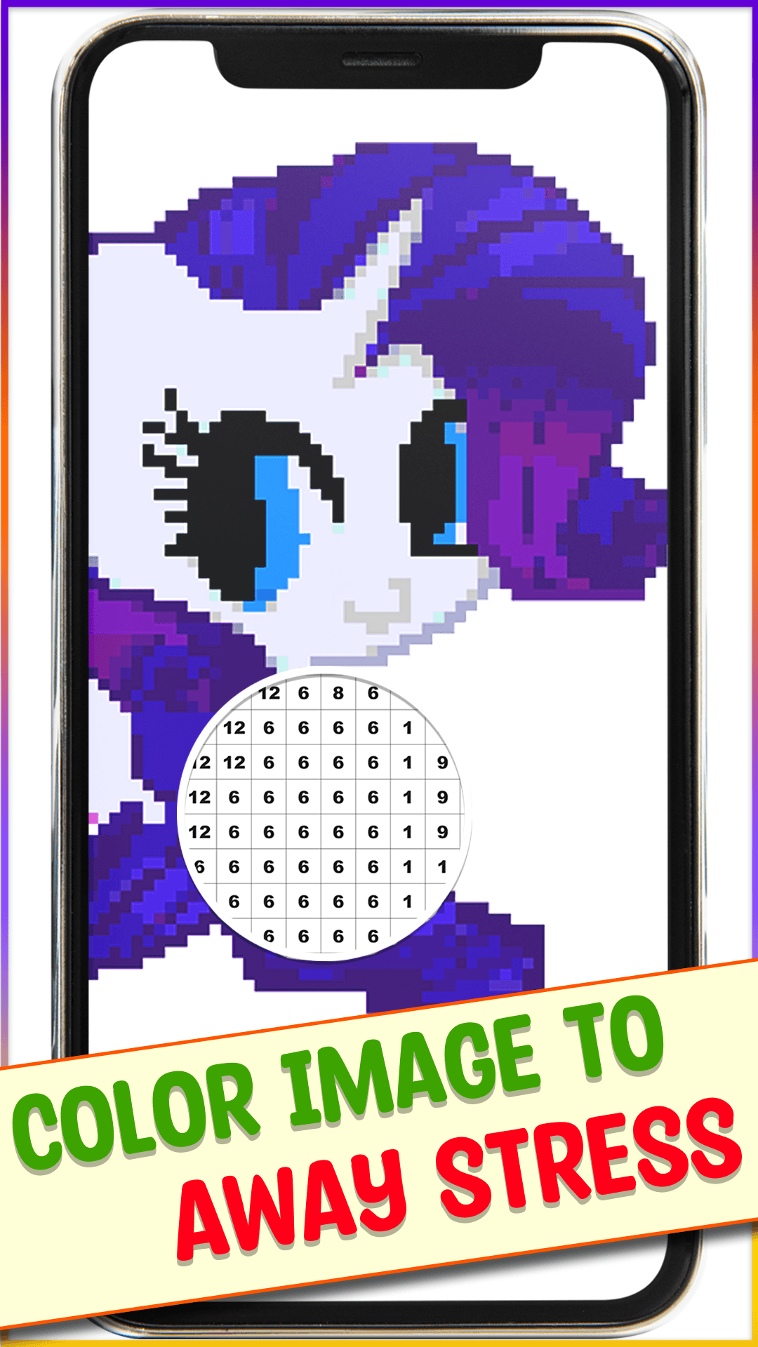 Pony Color By Number - Unicorns Pixel Art Coloring Book;Coloring Games ...