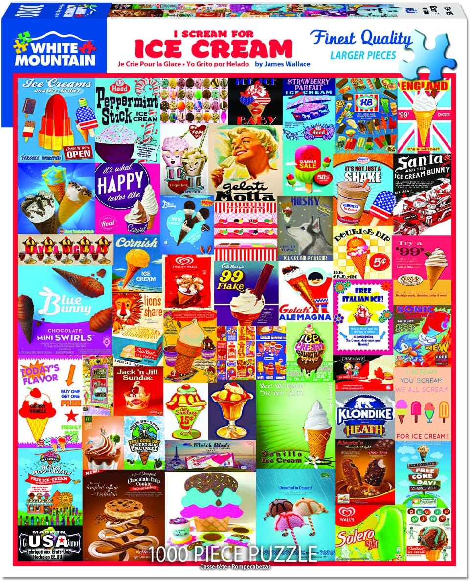 Buy White Mountain Puzzles I Scream for Ice Cream, 1000 Pieces Jigsaw ...