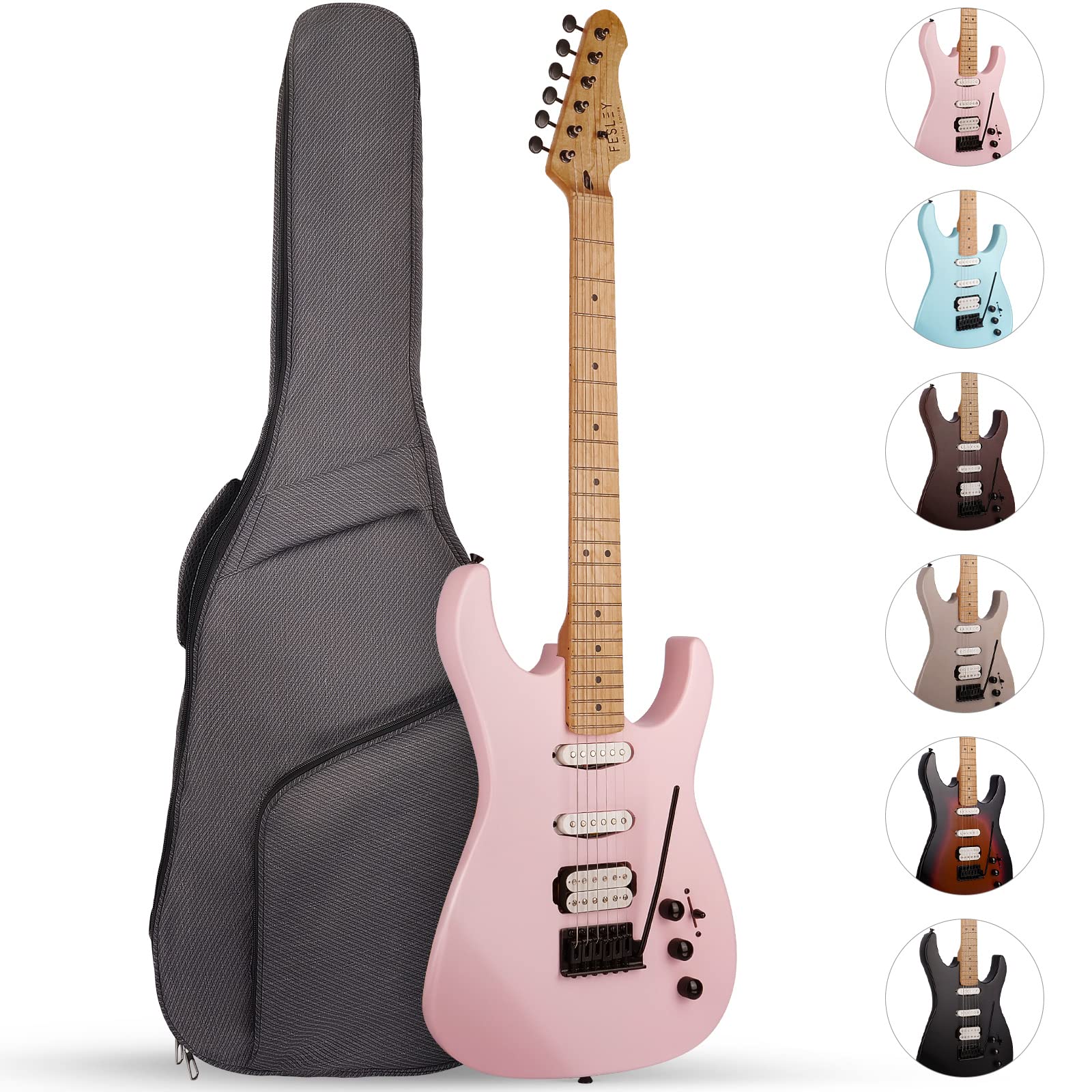 Snapklik.com : Fesley 39" Electric Guitar, Full Size Solid Body ...