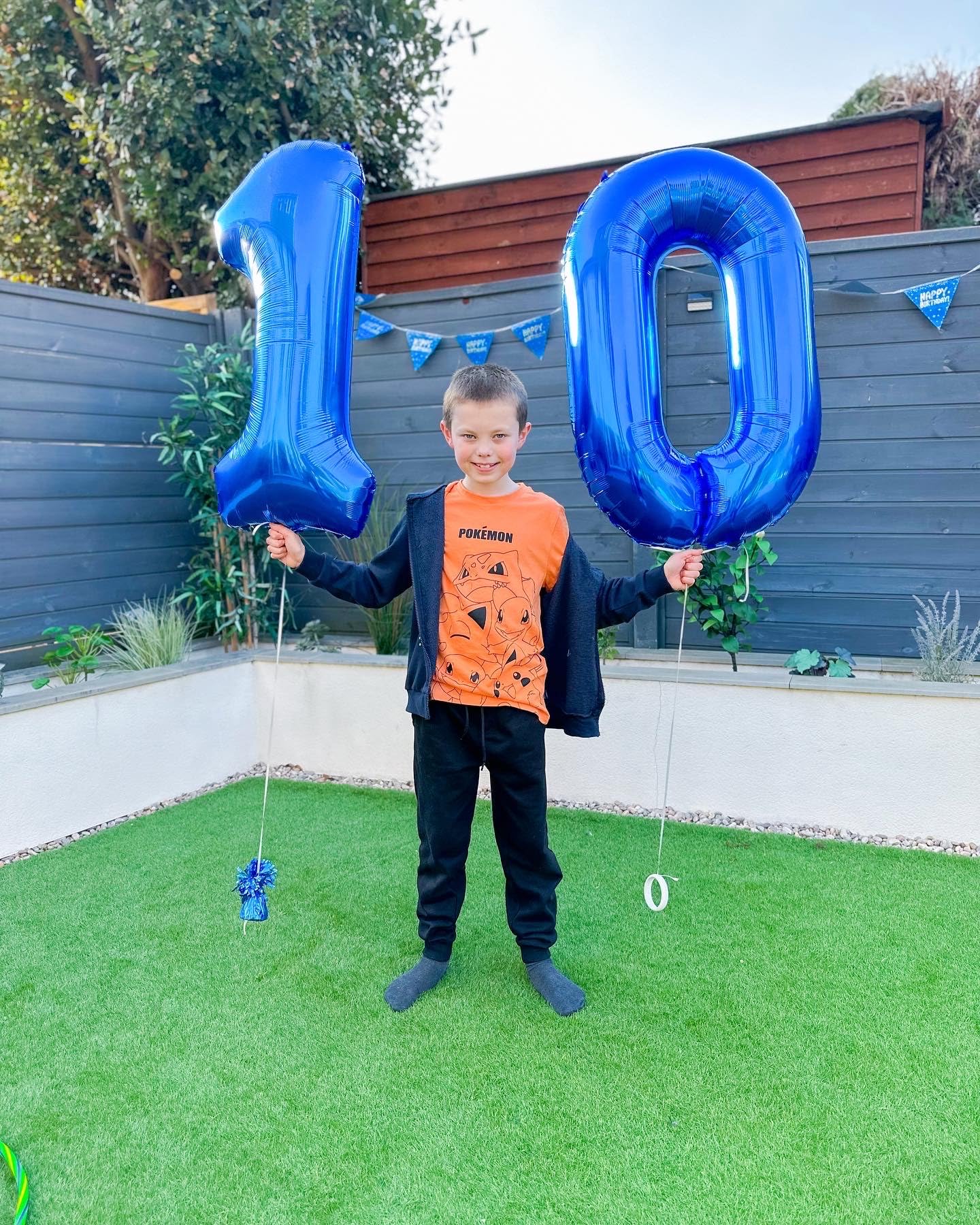 Snapklik.com : 10 Balloon Number, Metallic Blue Number 10th Birthday ...