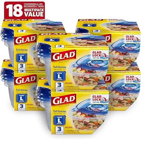 Amazon.com: GladWare Tall Entree Food Storage Containers for Everyday ...