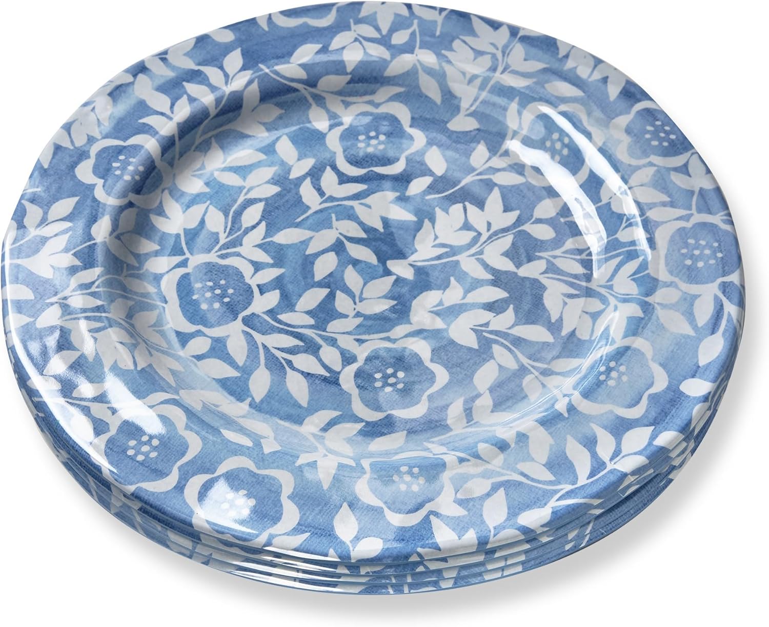 Amazon.com | tag 11 in. Cottage Blue White Flower Melamine Plastic ...