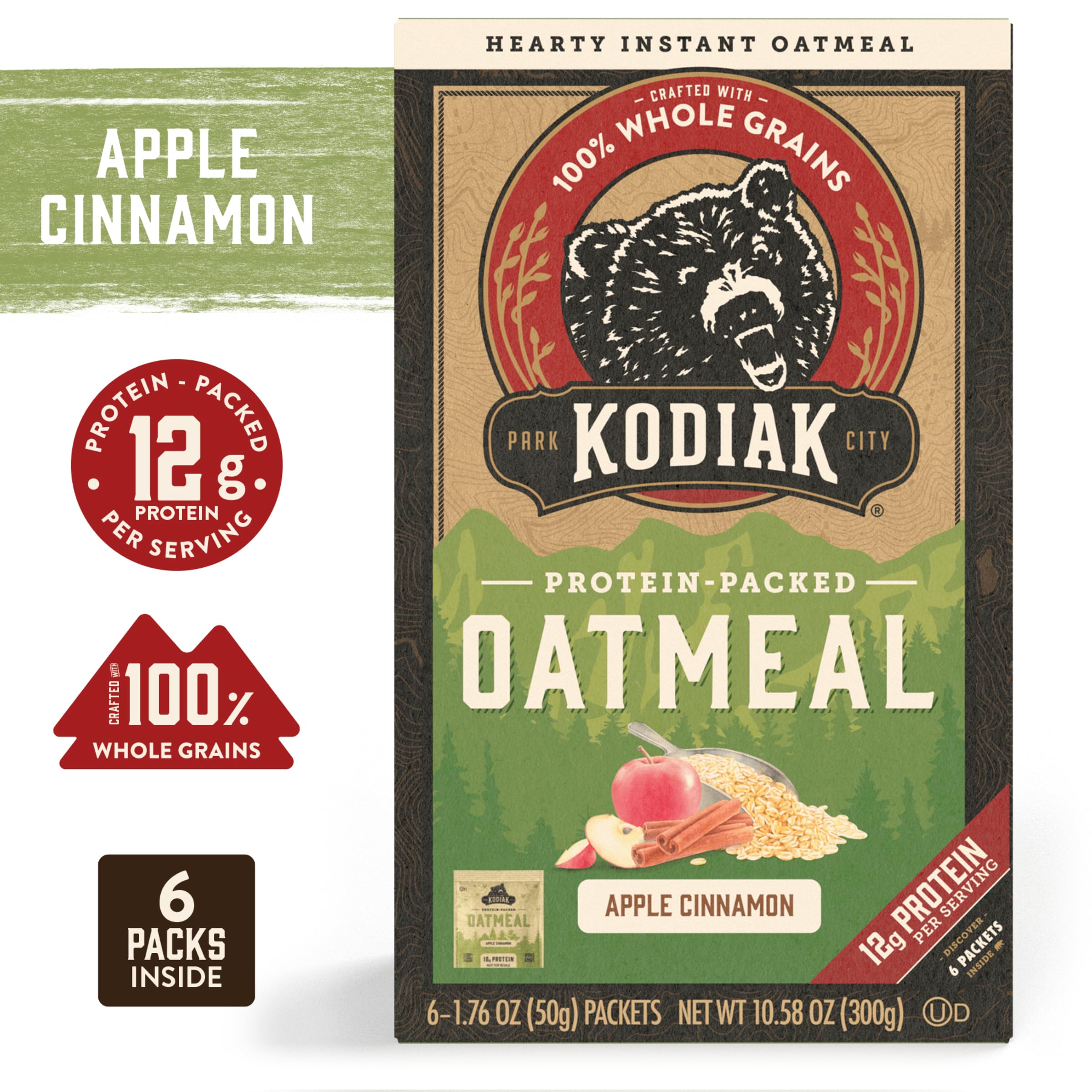 Snapklik.com : Kodiak Cakes Instant Oatmeal Packets, Apple Cinnamon ...