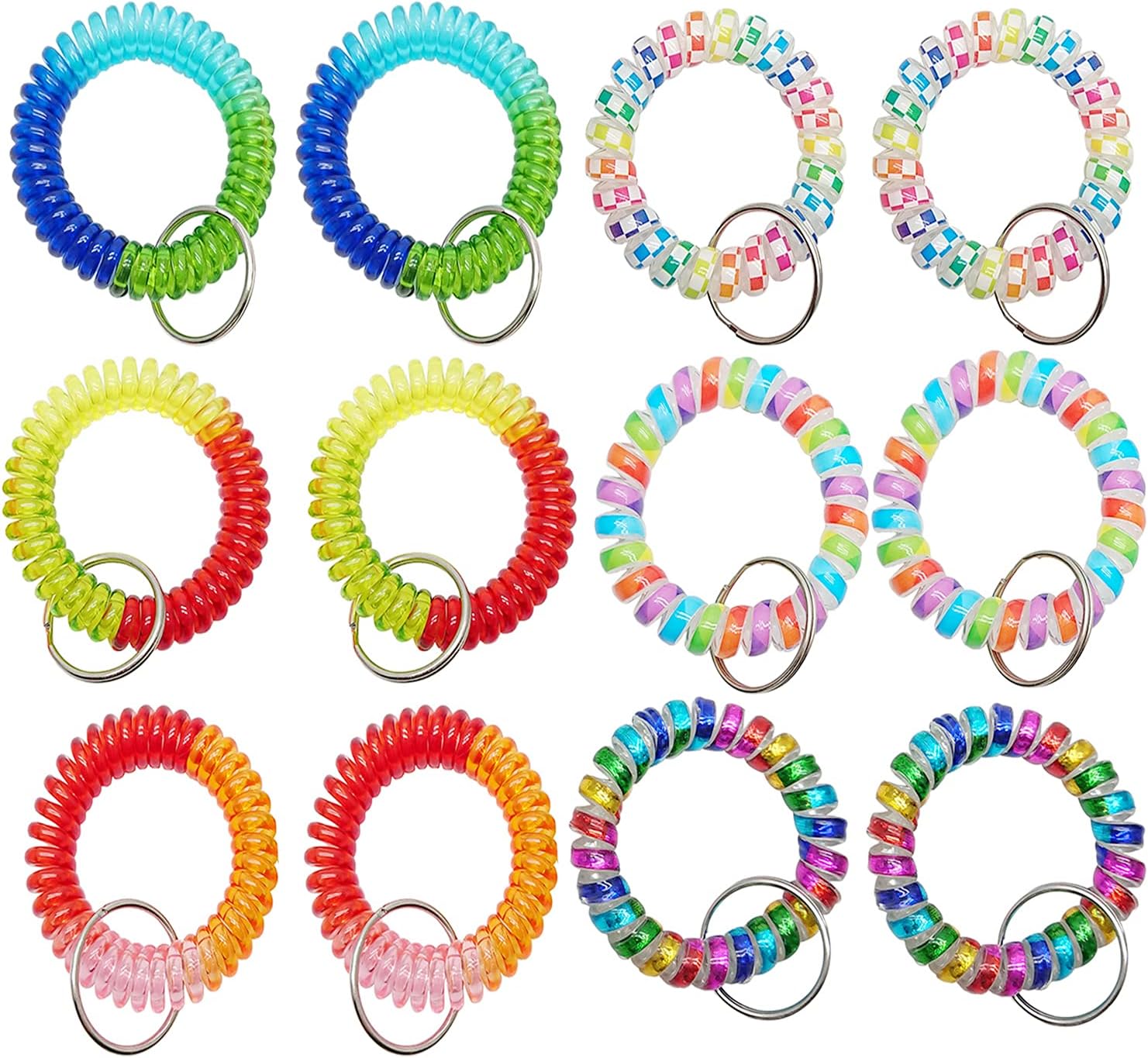 Amazon.com: HAMIYELL Pack of 6 Colorful Spring Spiral Wrist Coil Key ...