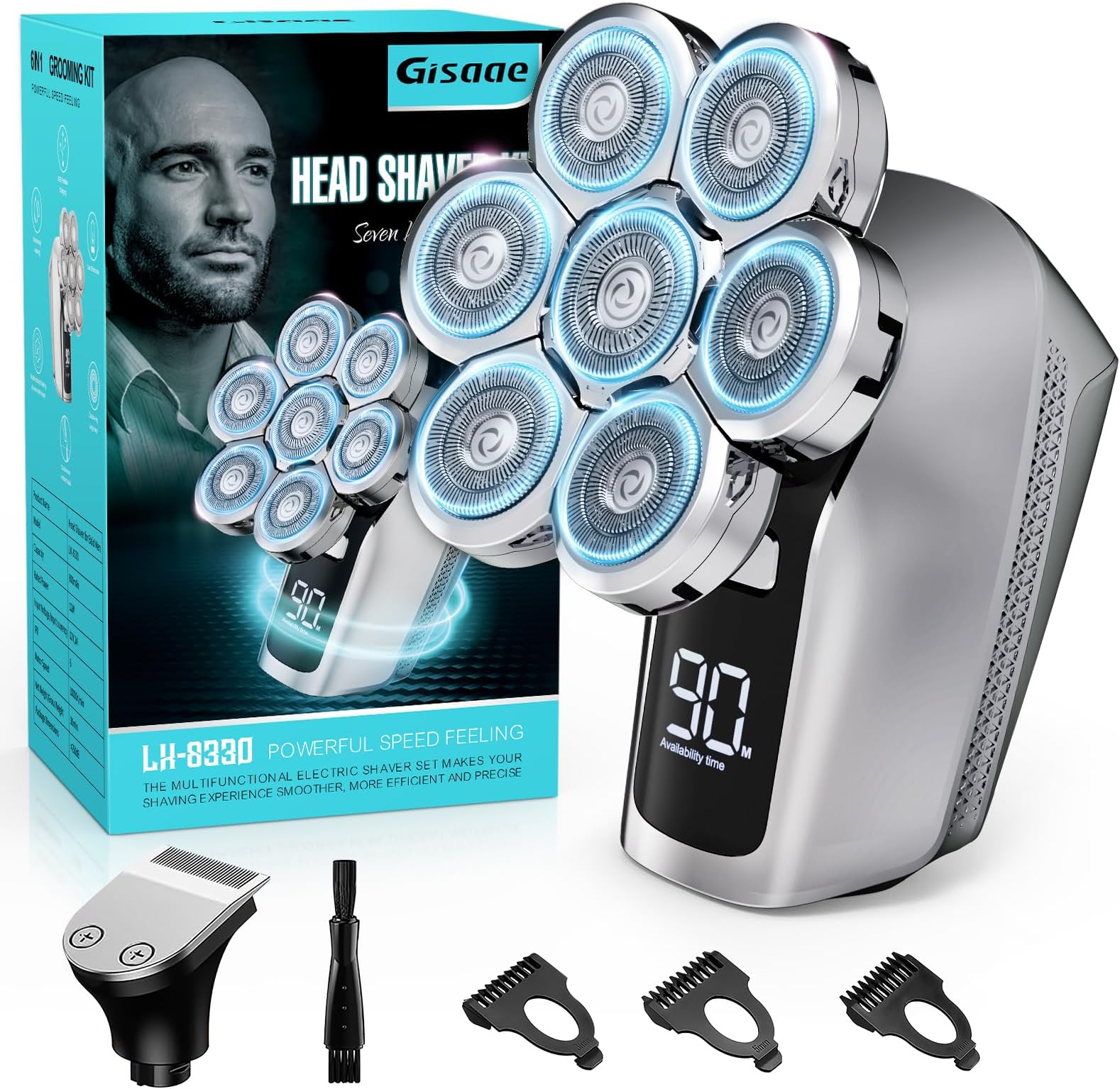 Amazon.com: Veroshave 7D Head Shaver Irritation-Free Wireless for Bald ...