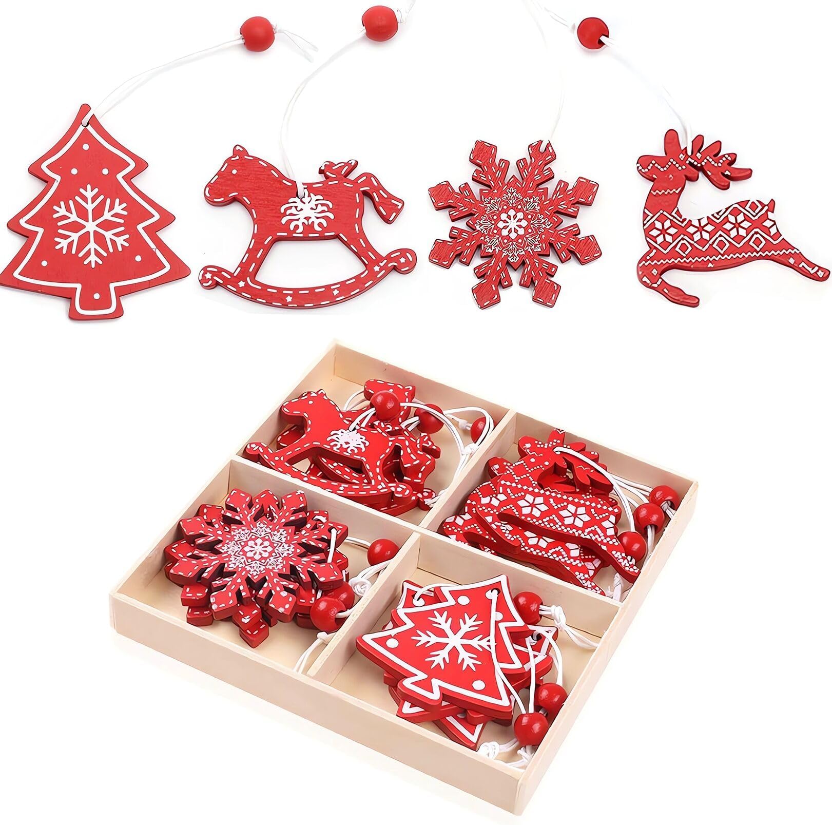 Amazon.de: Camelize Stück Holz Weihnachten Deko Weihnachten ...
