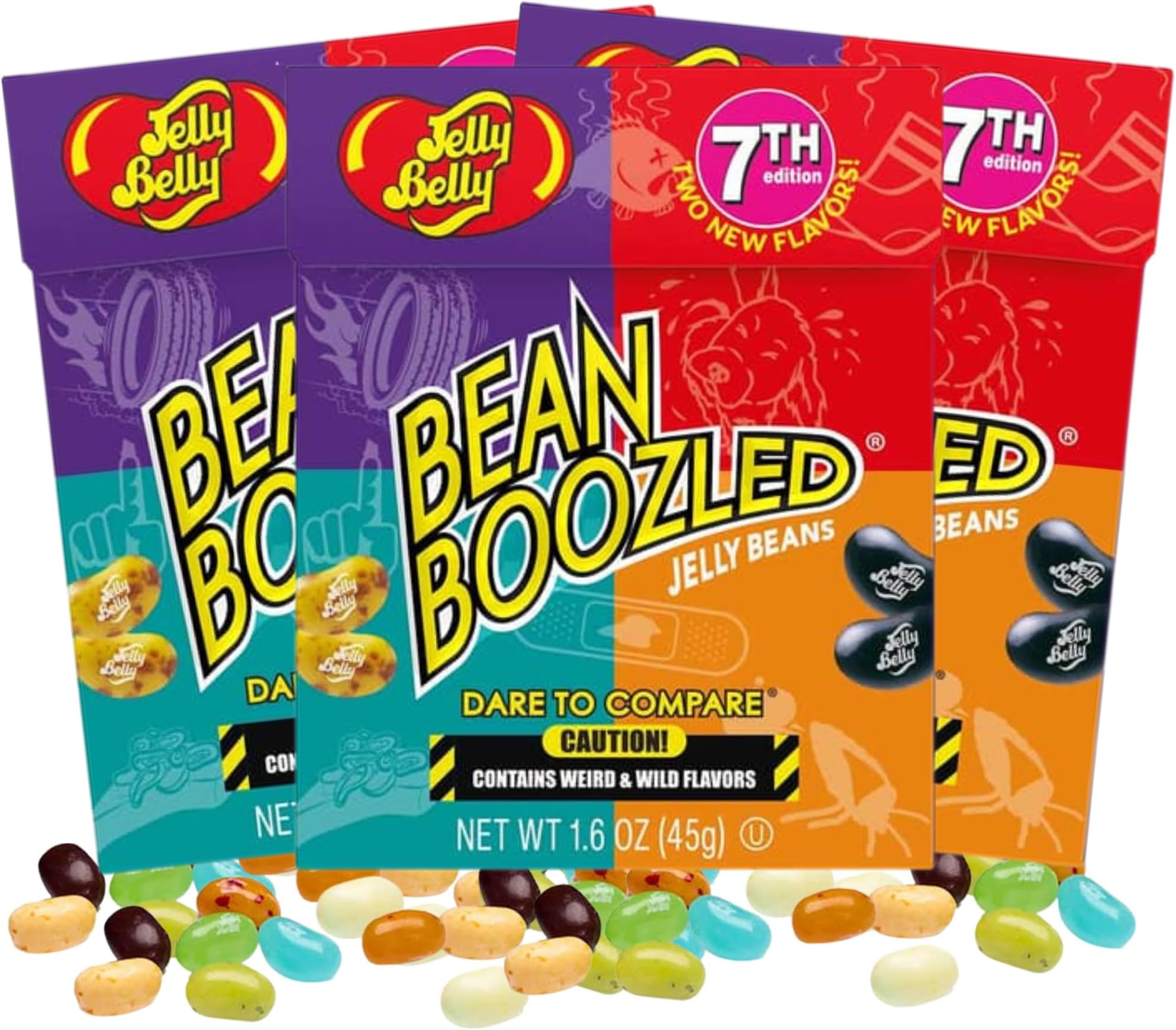 Amazon.com : Needzo Jelly Bean BeanBoozled Game 7th Edition, Small Flip ...