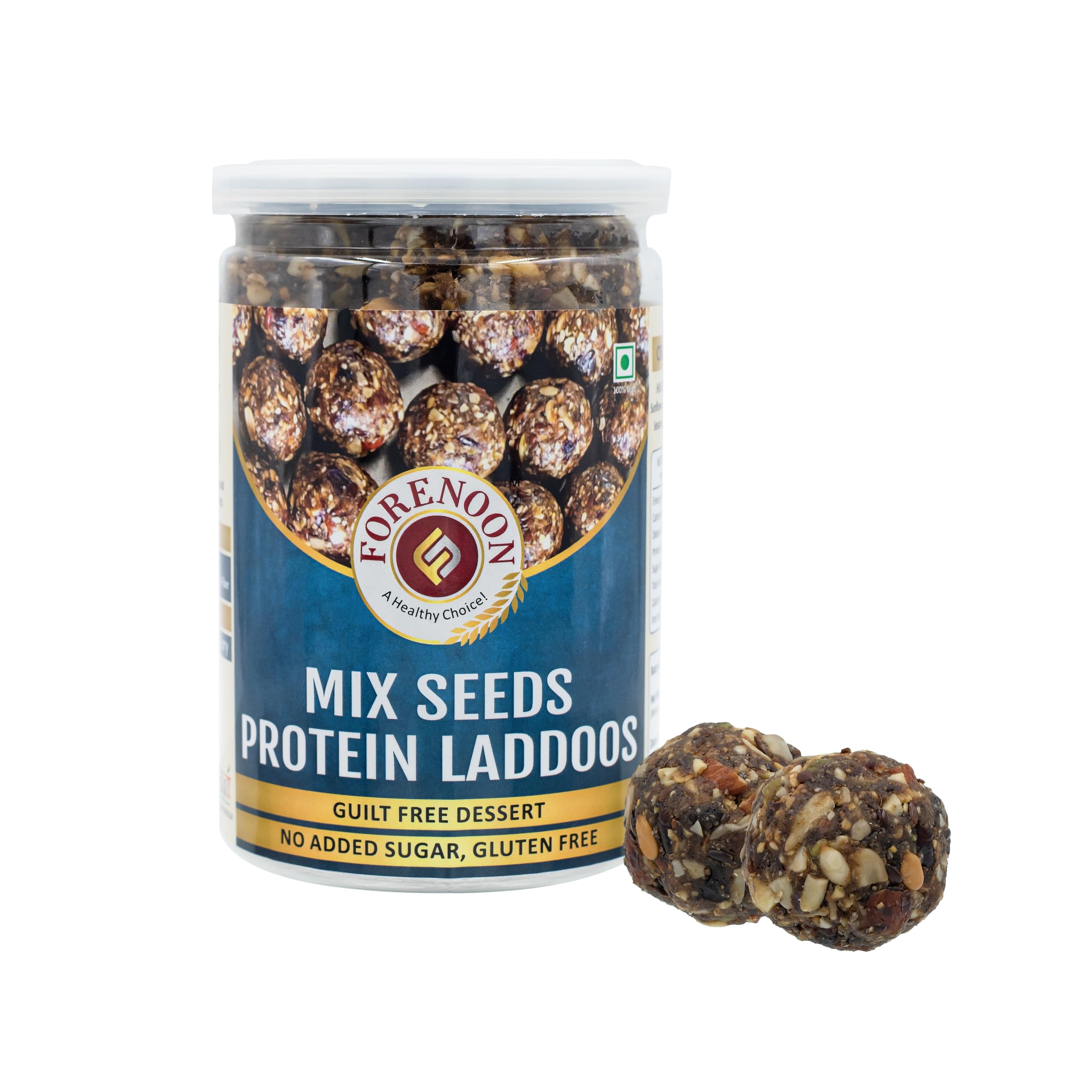 Fore Noon Mix Seeds Almonds Protein Laddoo | Gluten Free | Healthy ...