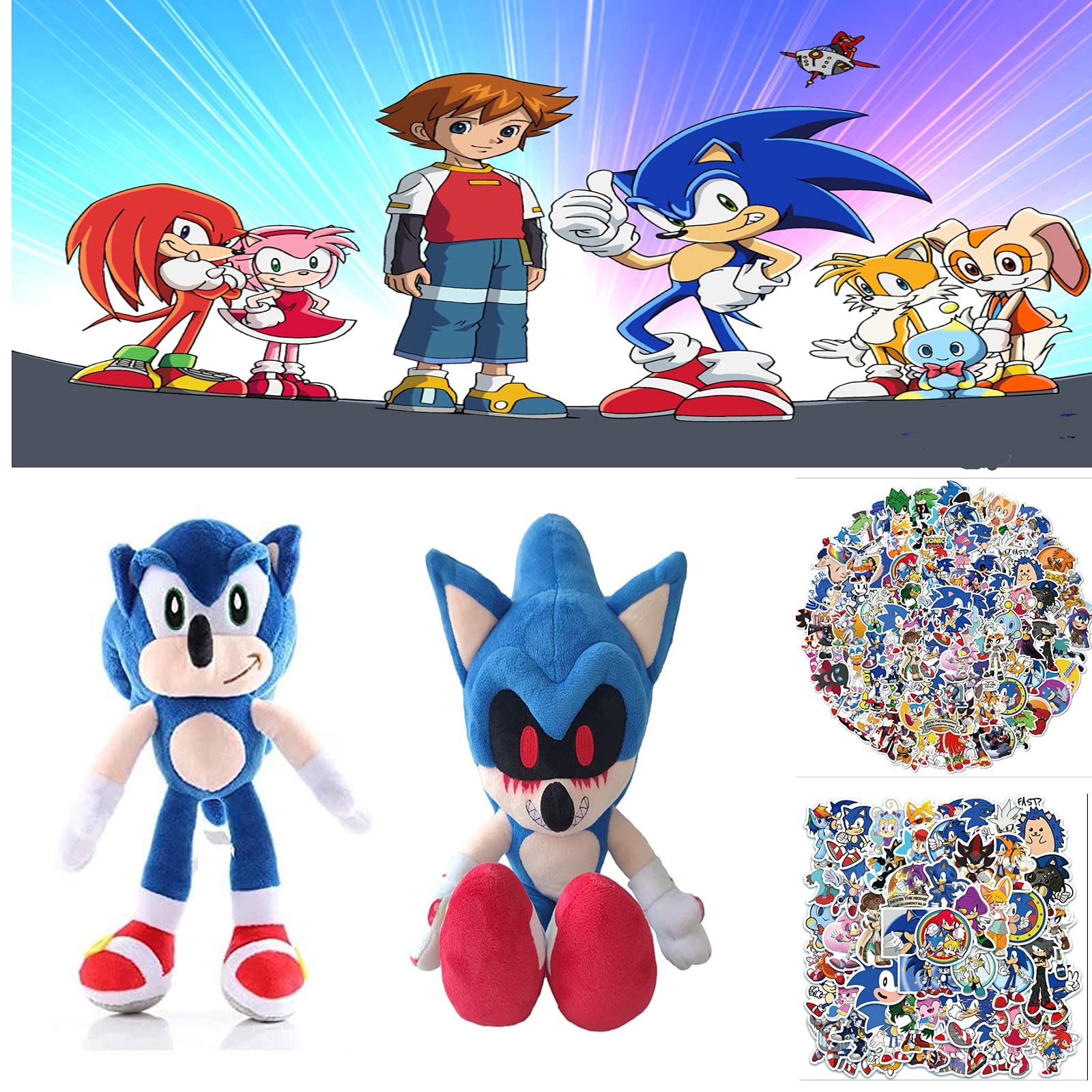 Buy 37cm/14.6inch Blood Sonic Plush, Sonic Exe Plush Toy, Super Sonic ...
