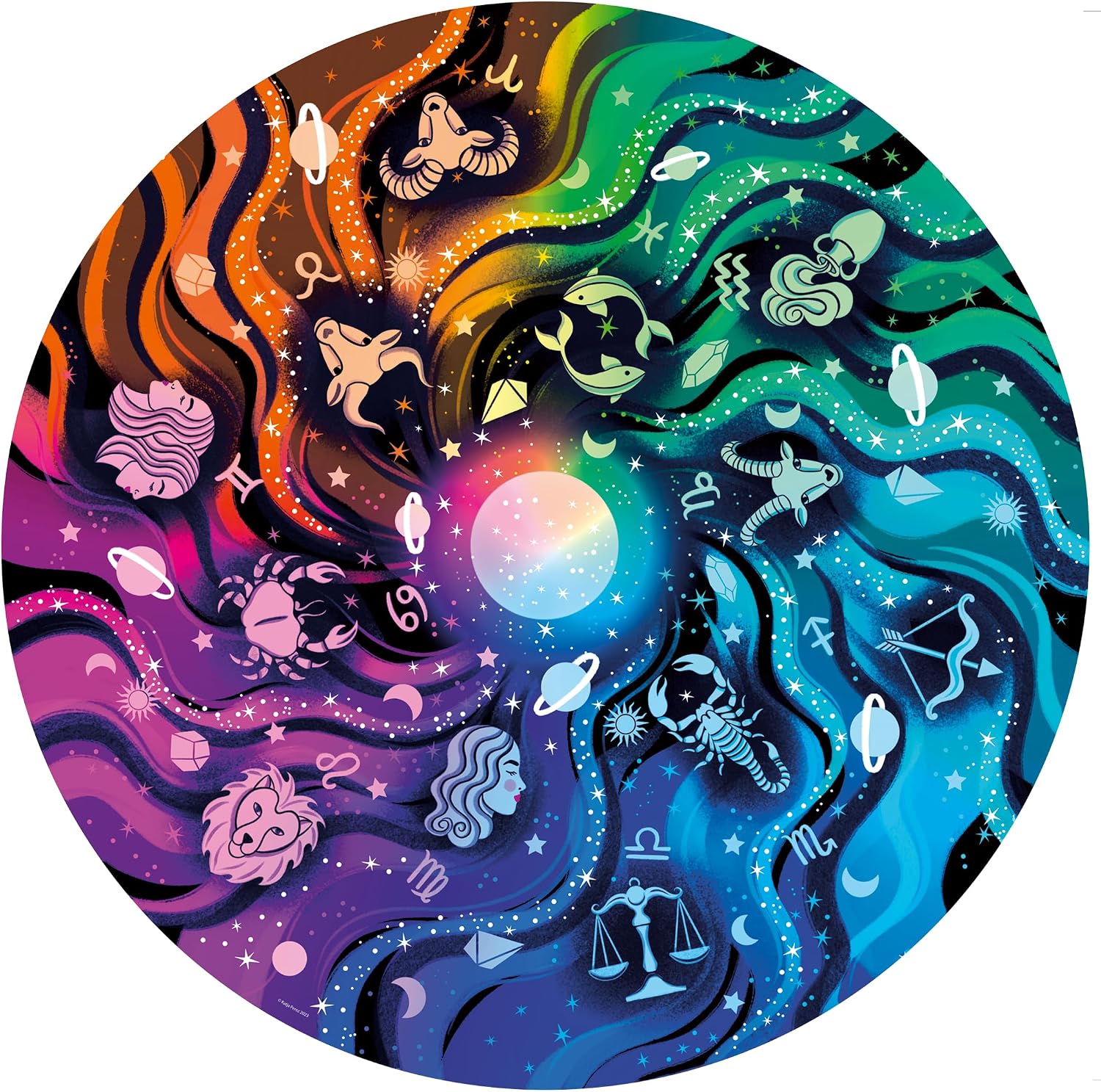 Ravensburger Astrology - 500 Piece Circular Shaped Jigsaw Puzzle for ...