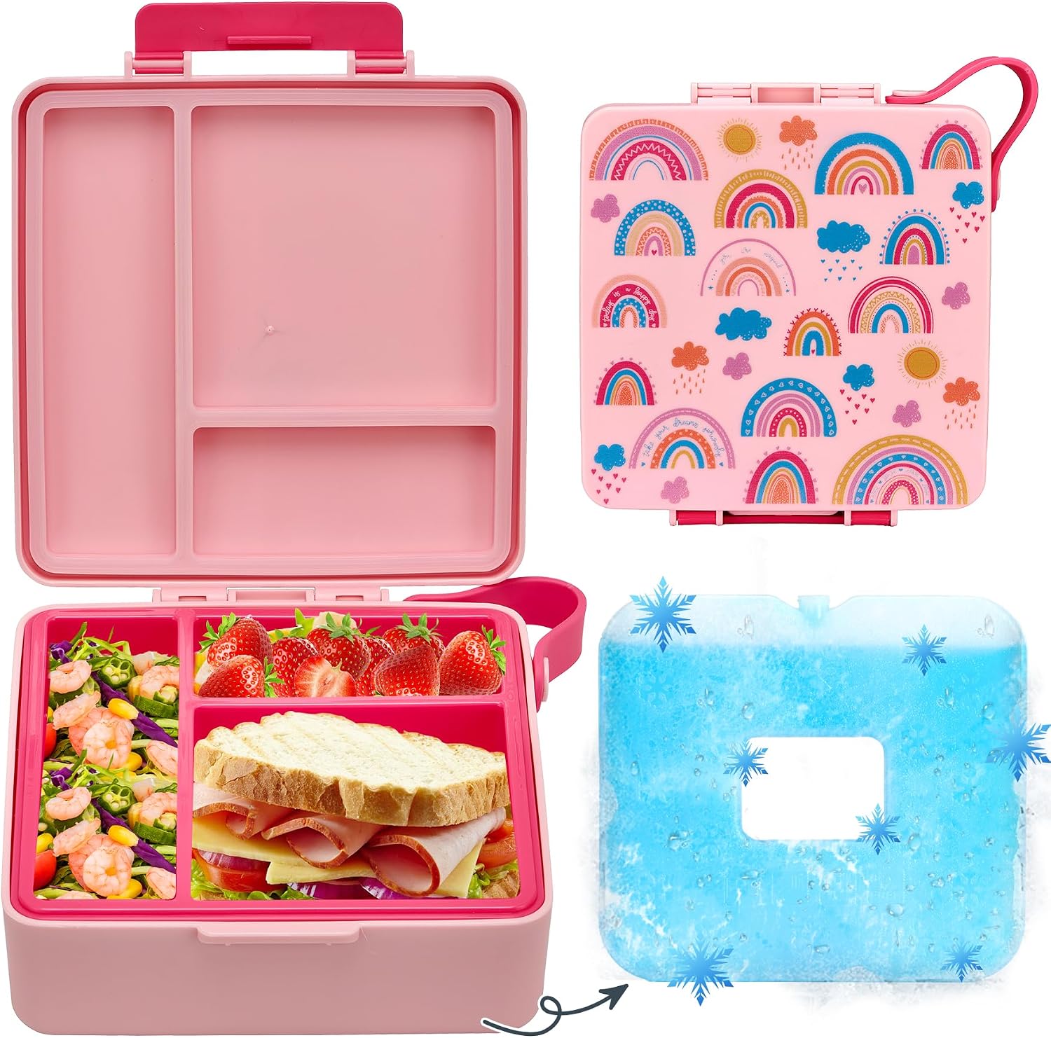 Amazon.com: Pawtong Chill Bento Lunch Box,Bento Box with Ice Pack,Leak ...