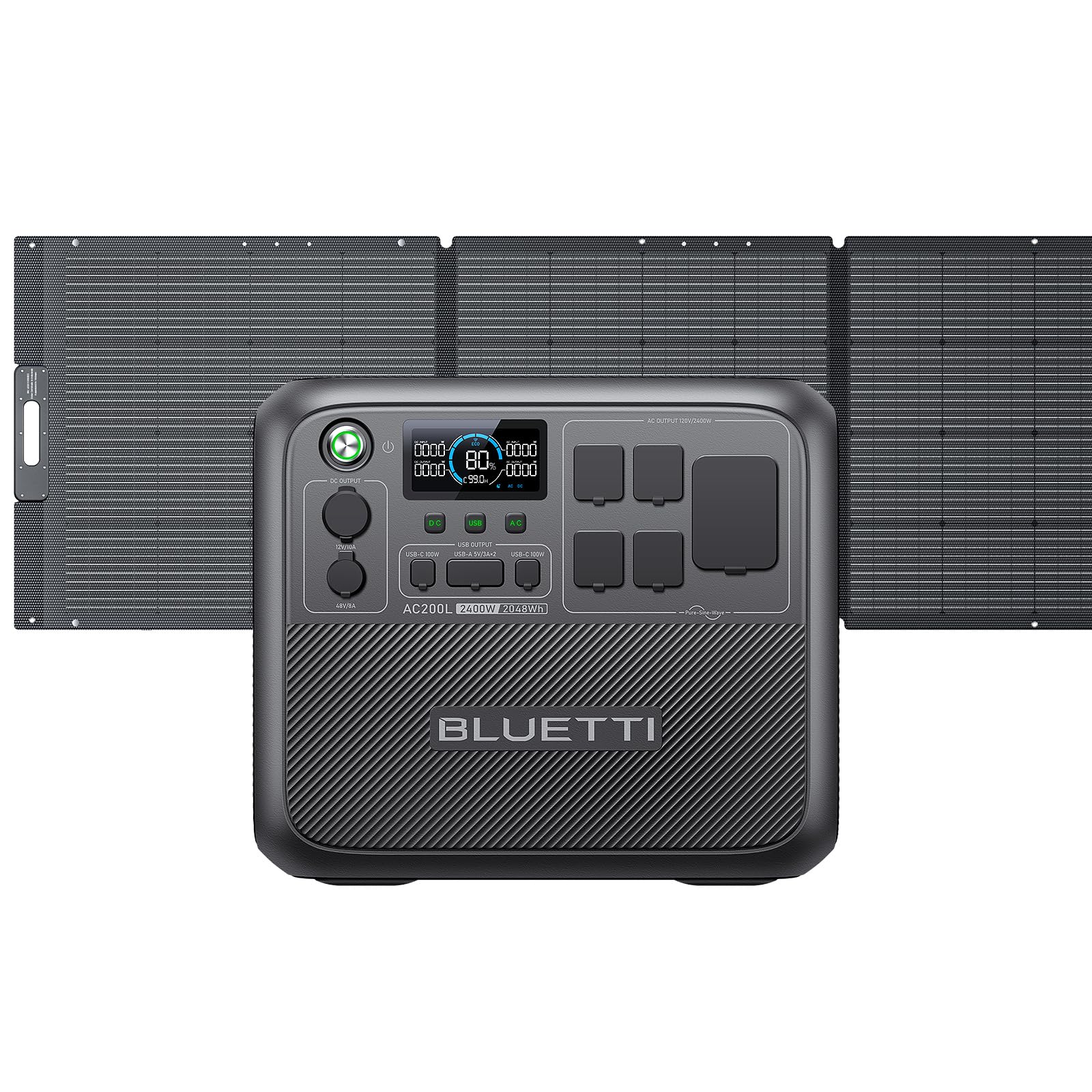 Amazon.com : BLUETTI AC200L Portable Power Station with 350W Solar ...