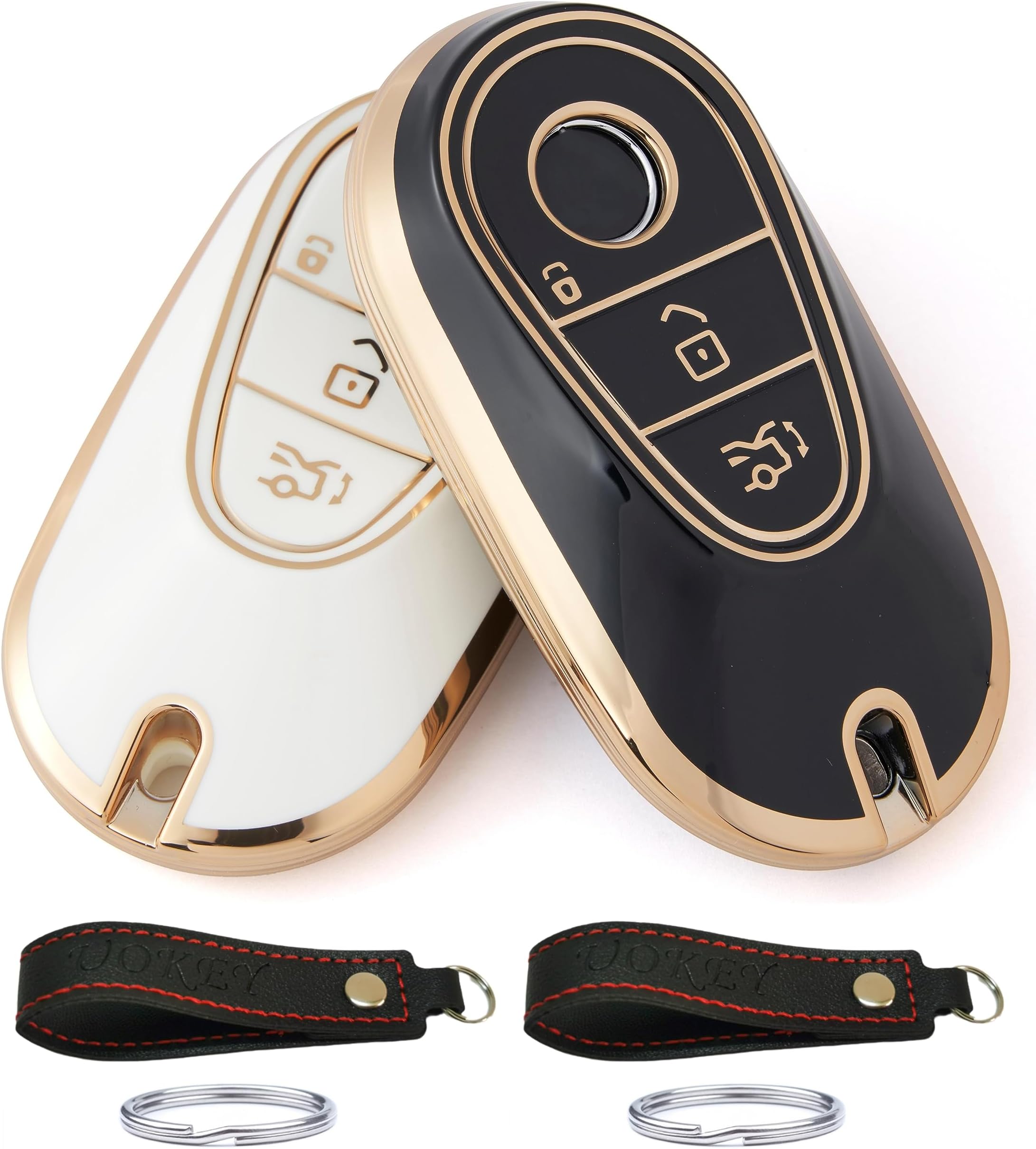 Amazon.com: Leeogench Compatible with Mercedes Benz Key case Key fob ...