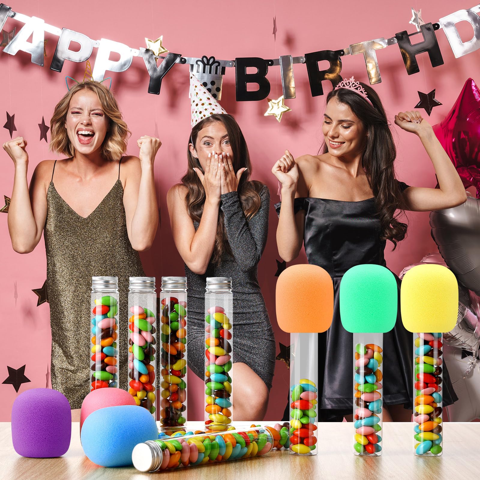 Snapklik.com : Newtay 12 Pcs Microphone Candy Tubes Kpop Themed Decor ...