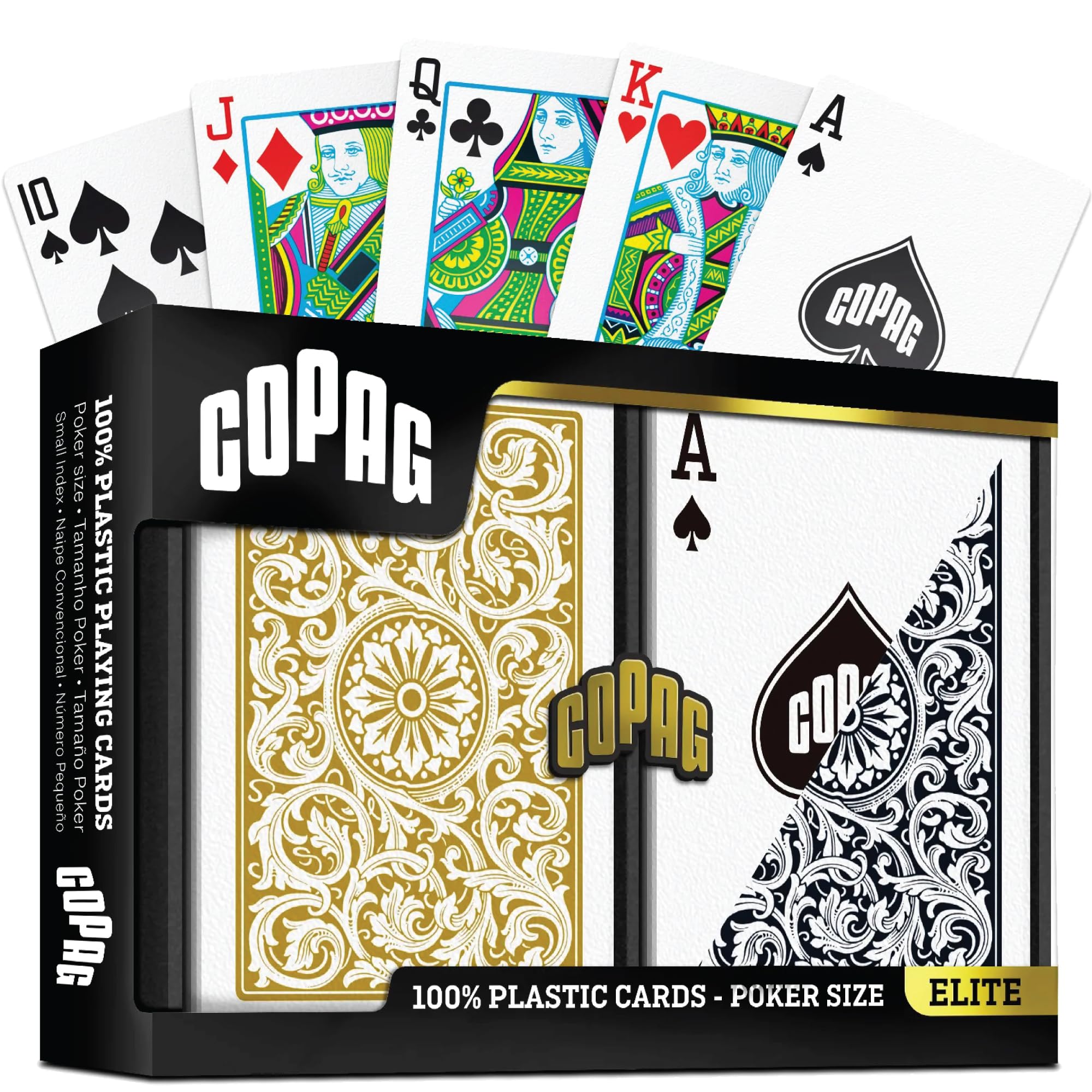 Copag Playing Cards 1546 Elite Design 100% Plastic 1 Set (2 Decks ...