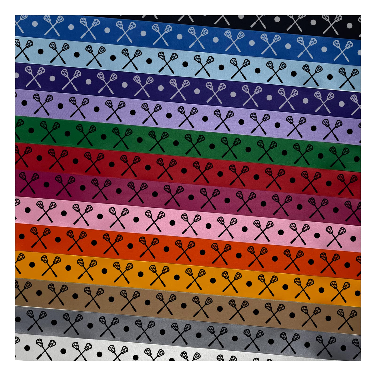 Amazon.com: Crossed Lacrosse Sticks Satin Ribbon for Bows Gift Wrapping ...