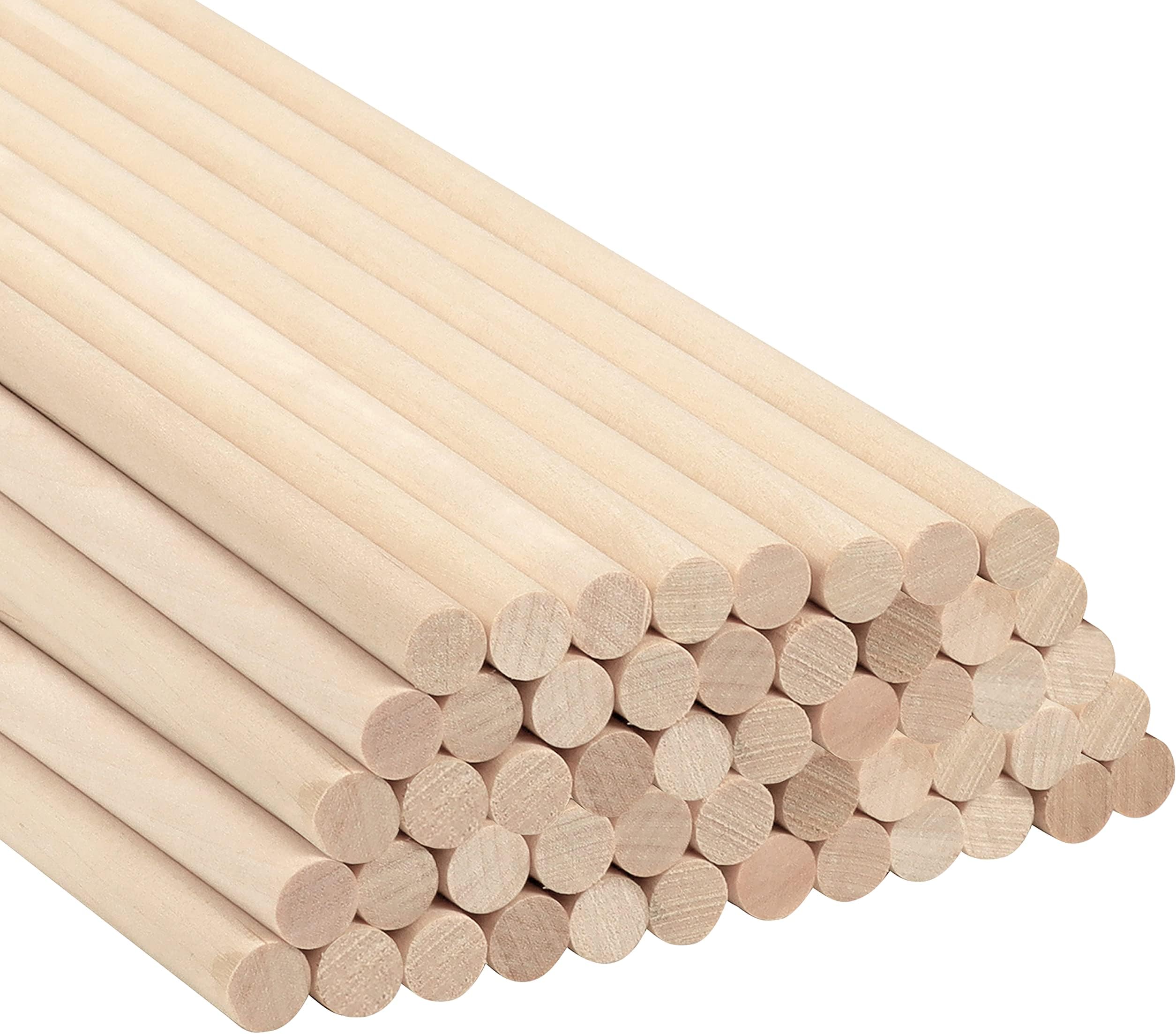 1 Metre Dowel Beech Wood Smooth Rod Pegs - Craft Making DIY Hardwood ...