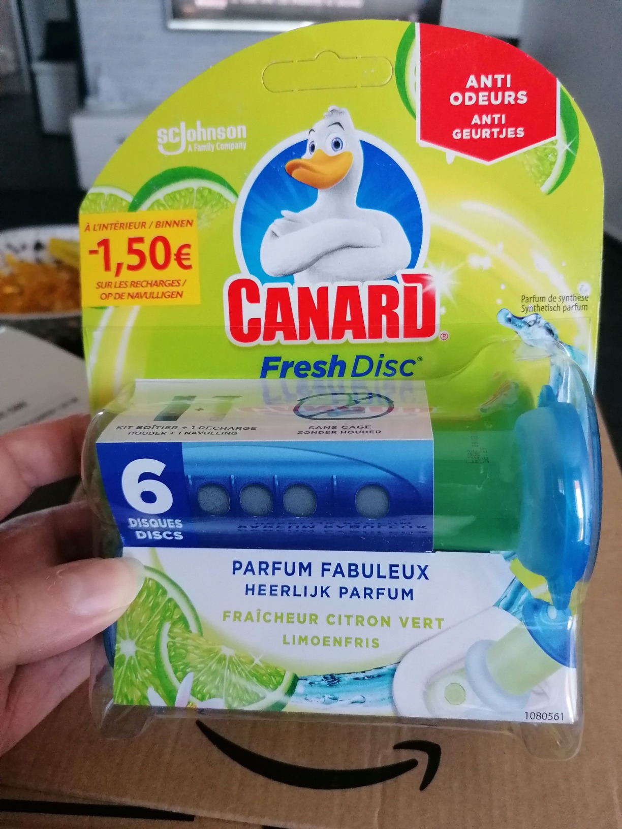 Canard Fresh Disc Fraîcheur Citron Vert – Bloc Sans Cage Nettoyant WC ...