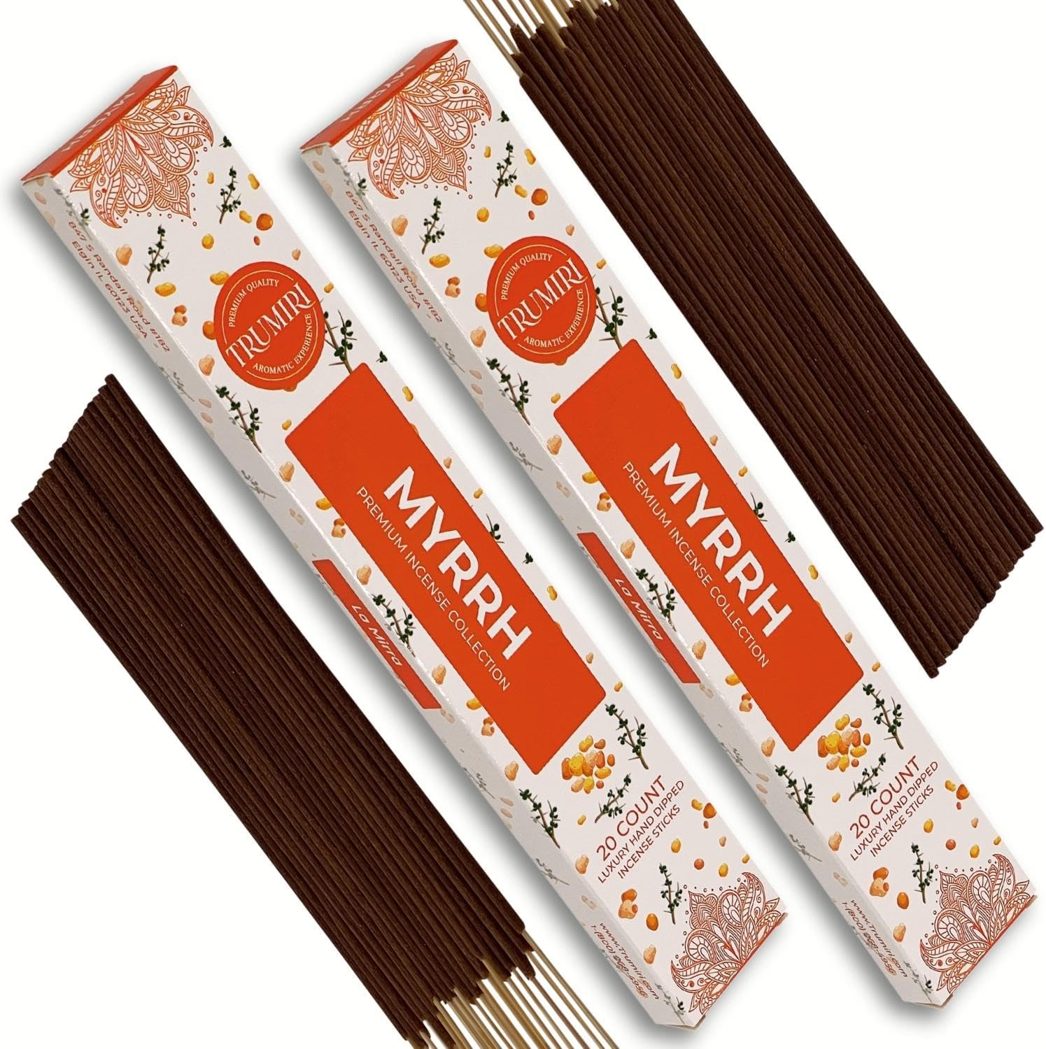Amazon.com: Myrrh Incense Sticks - Incienso de Mirra - Total 40 Insence ...