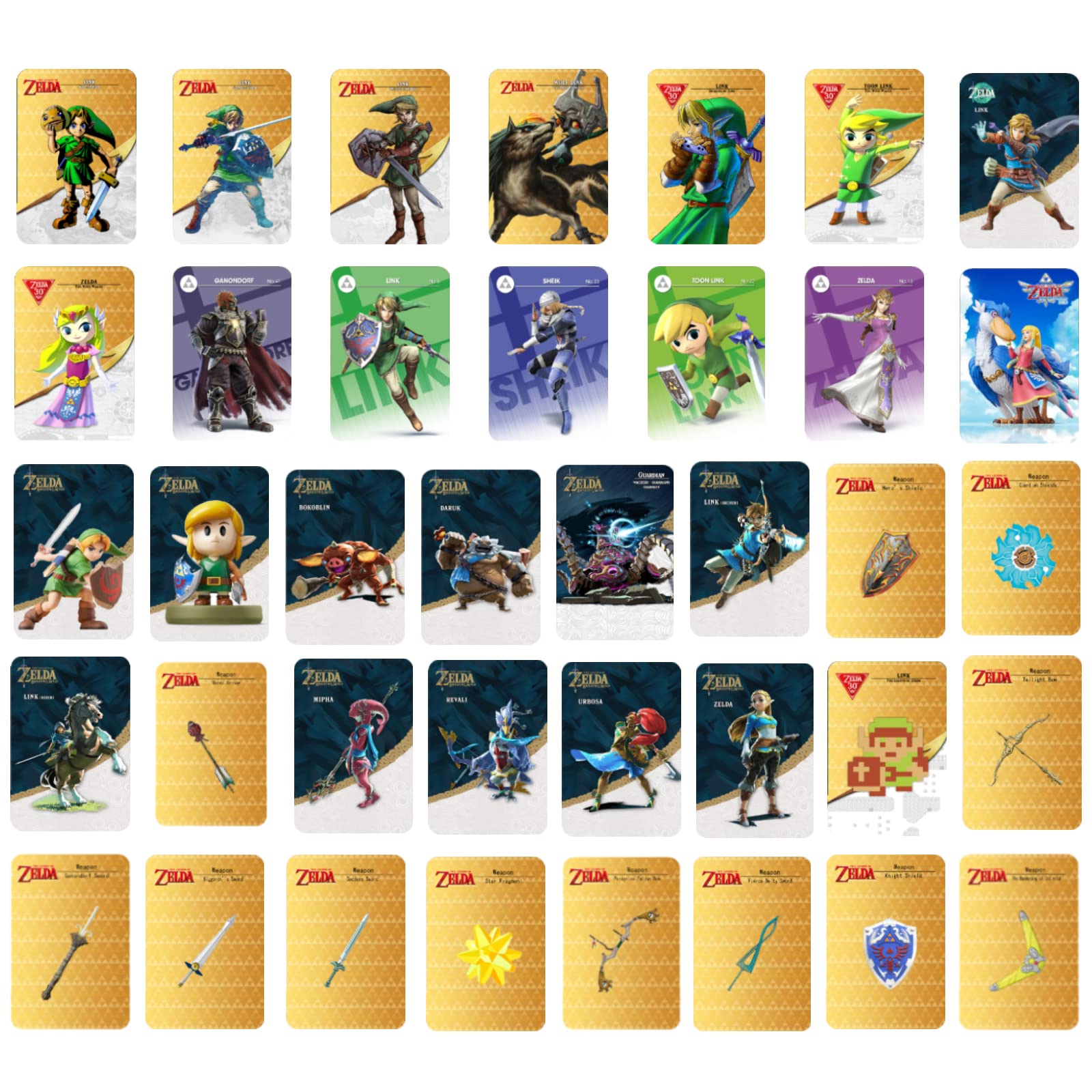 38 PCS NFC Cards for Zelda The Legend of Breath of The Wild and Tears ...
