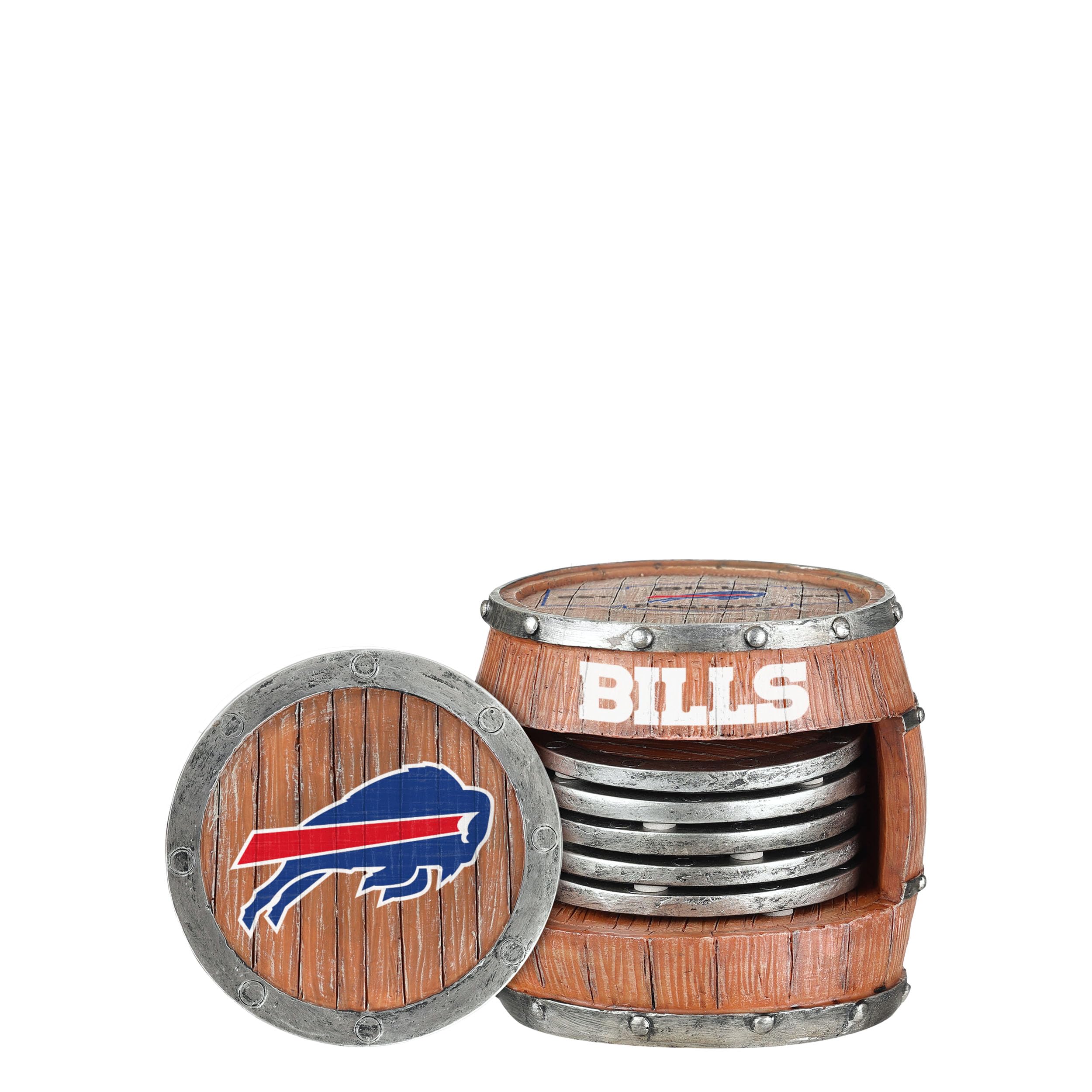 Snapklik.com : Buffalo Bills NFL 5 Pack Barrel Coaster Set