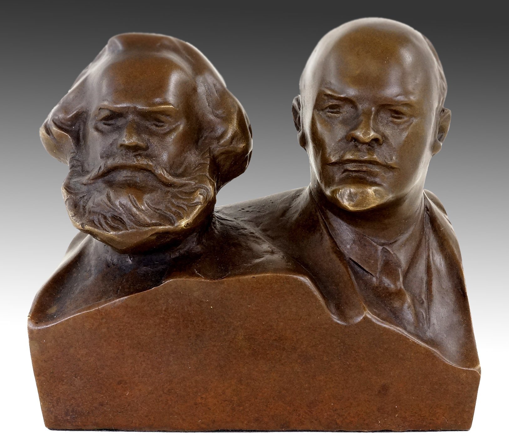 Buy Kunst & Ambiente - Bronze Bust Head - Marx and Lenin - Bronze ...
