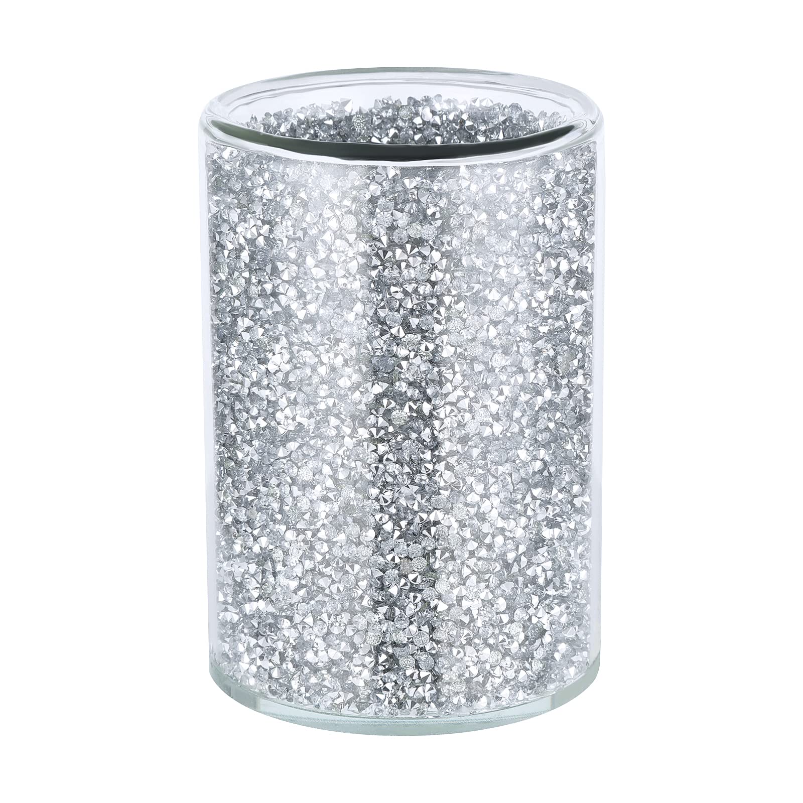 Amazon.com: Crushed Diamond Glass Kitchen Utensil Holder Round for ...
