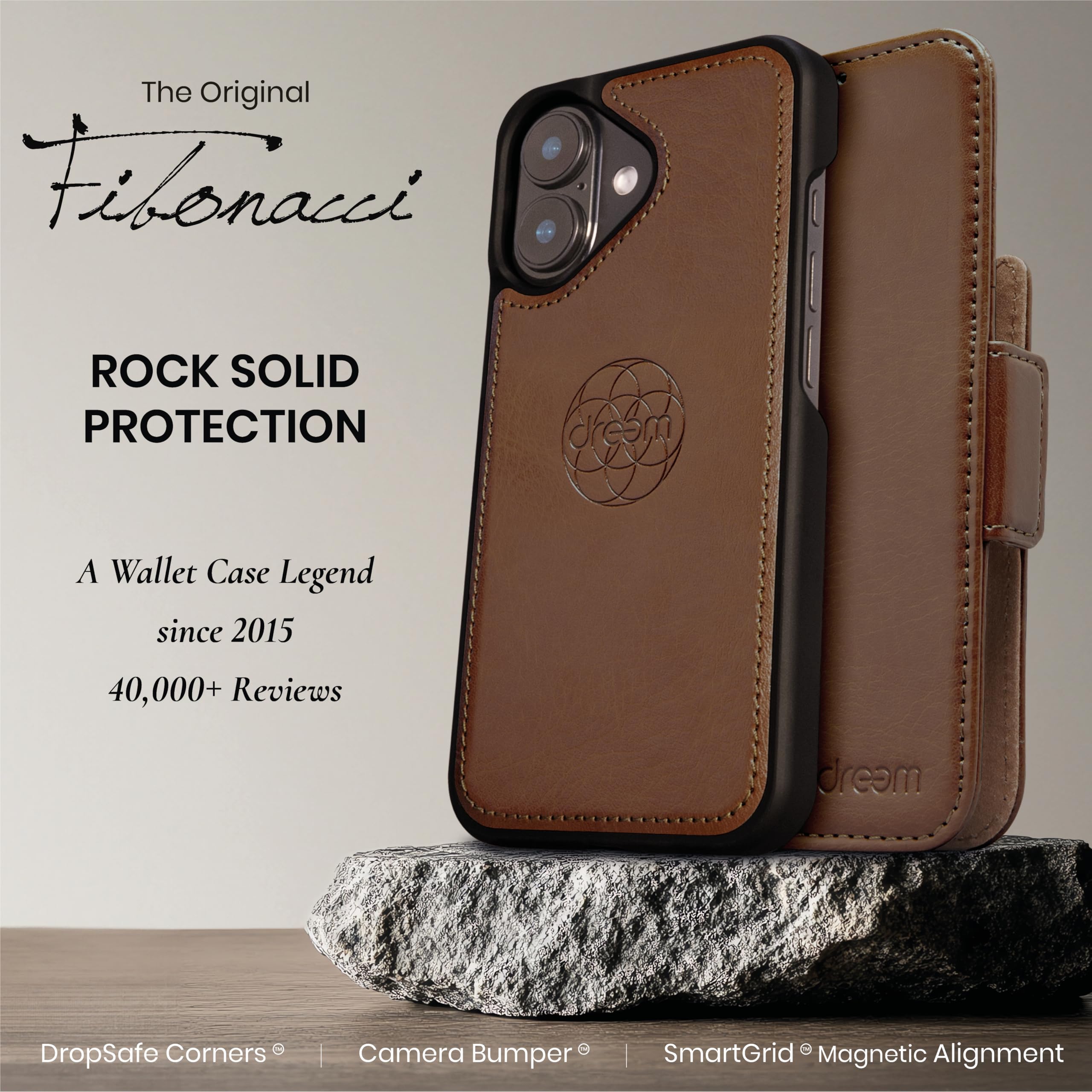 Amazon.co.jp: Dreem フィボナッチ（Fibonacci）2イン1 財布型ケース