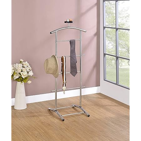 Amazon.com: King's Brand Wood & Metal Suit Valet Rack Stand Organizer ...