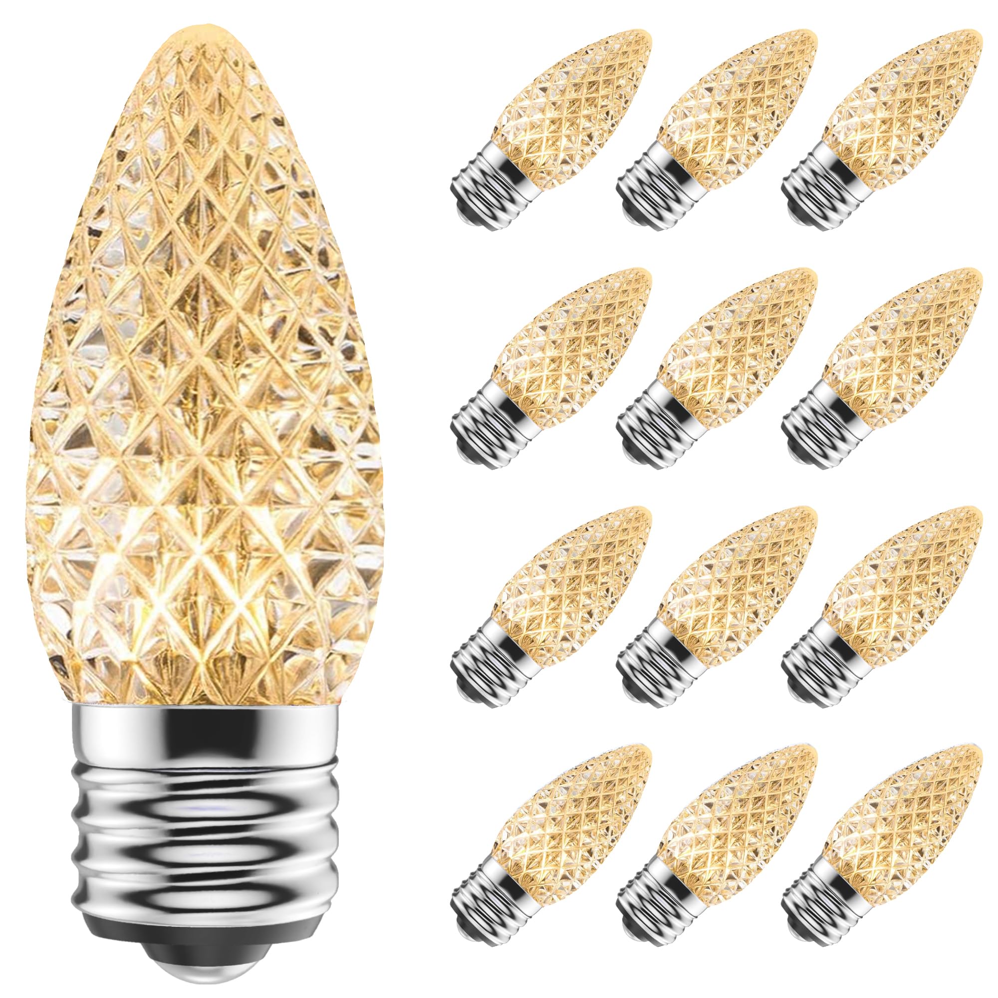 Upgraded 50-Pack C9 LED Christmas Light Replacement Bulbs, Shatterproof ...