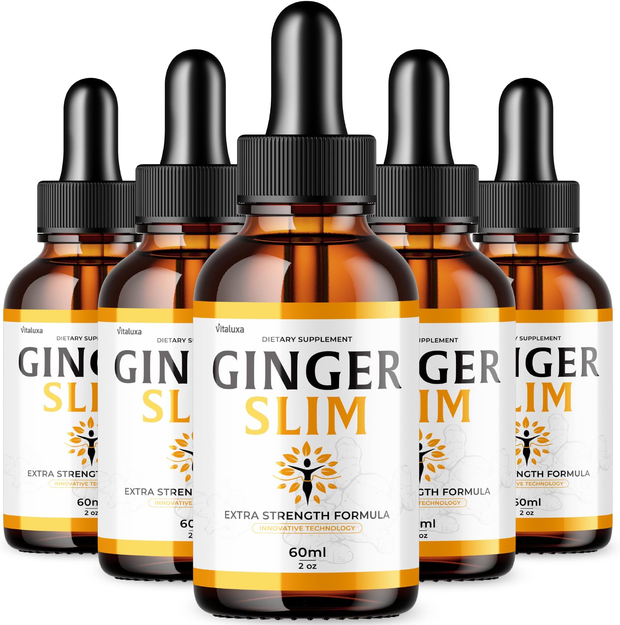 Amazon.com: (5 Pack) Ginger Slim Drops, GingerSlim Droppers Supplement ...