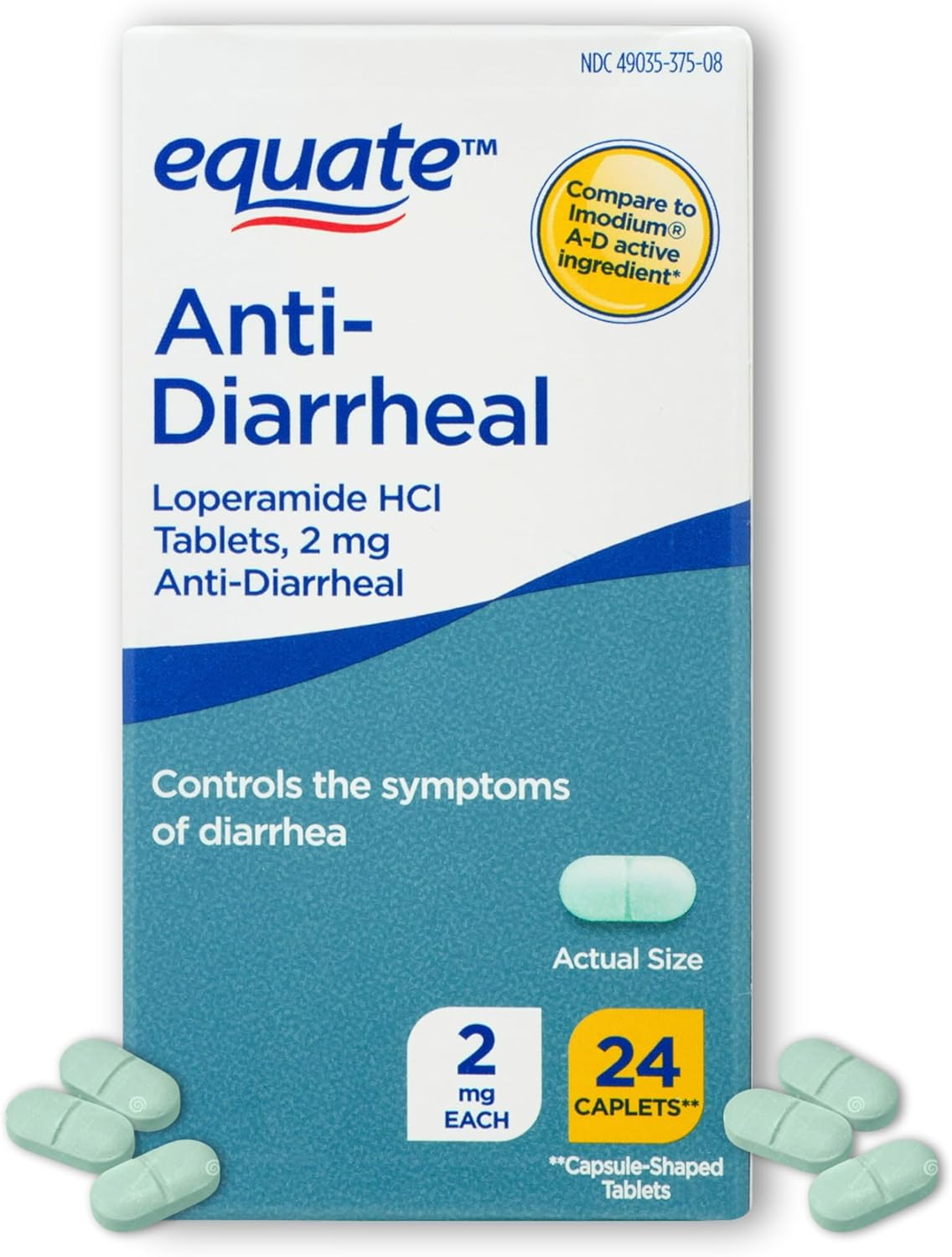 Amazon.com: Equate Loperamide Tablets for Diarrhea 2 mg, Compare to ...