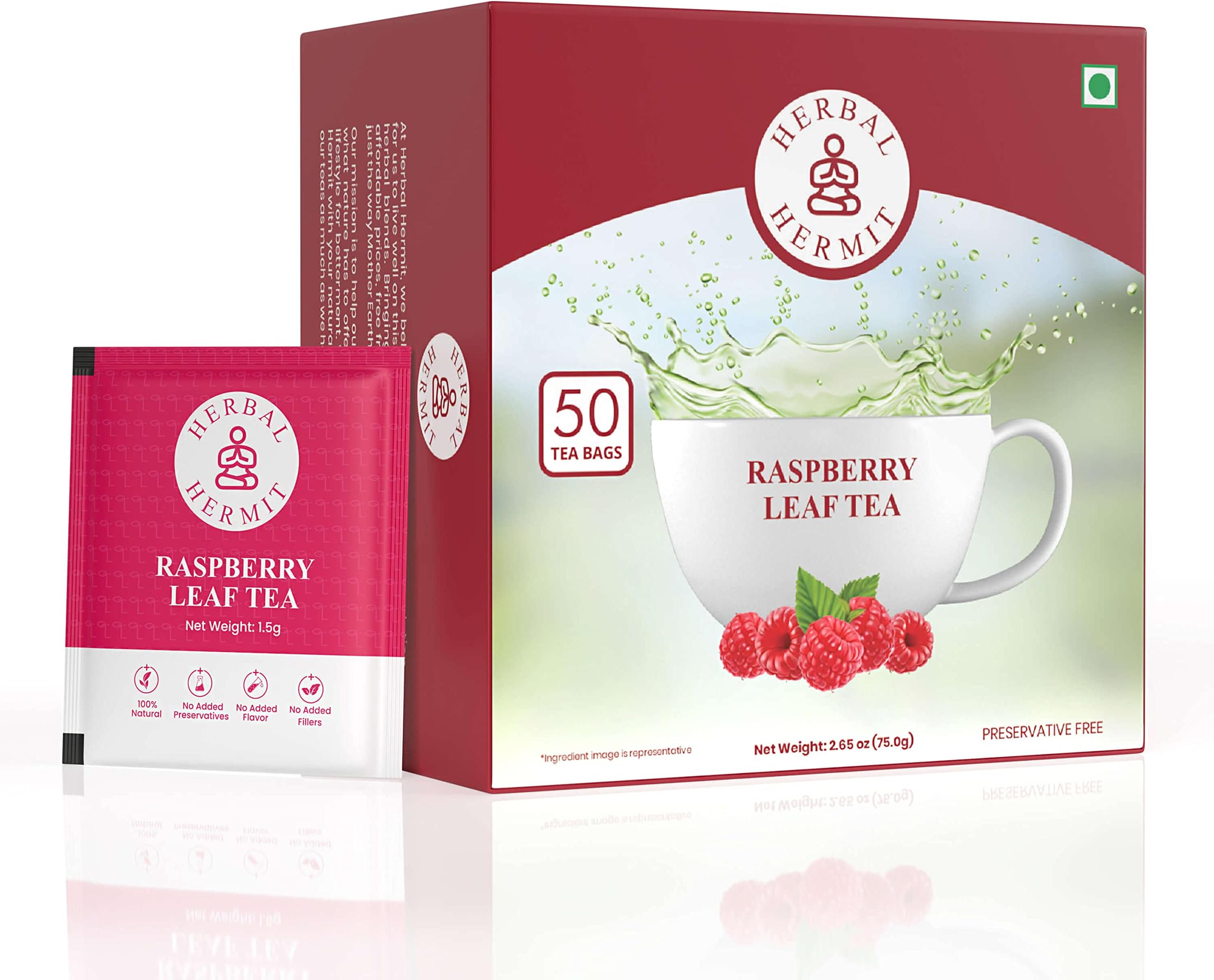 Amazon.com : Red Raspberry Leaf Tea, 50 Tea Bags Supports Fertility ...
