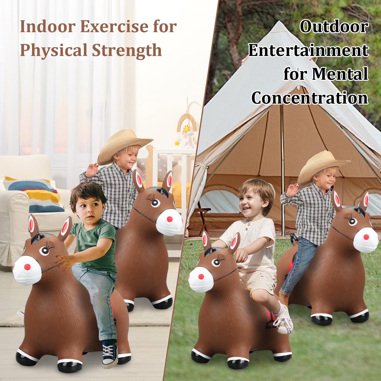 Snapklik.com : Skyroku Bouncy Hopping Horse, Toddler Bounce Animals ...