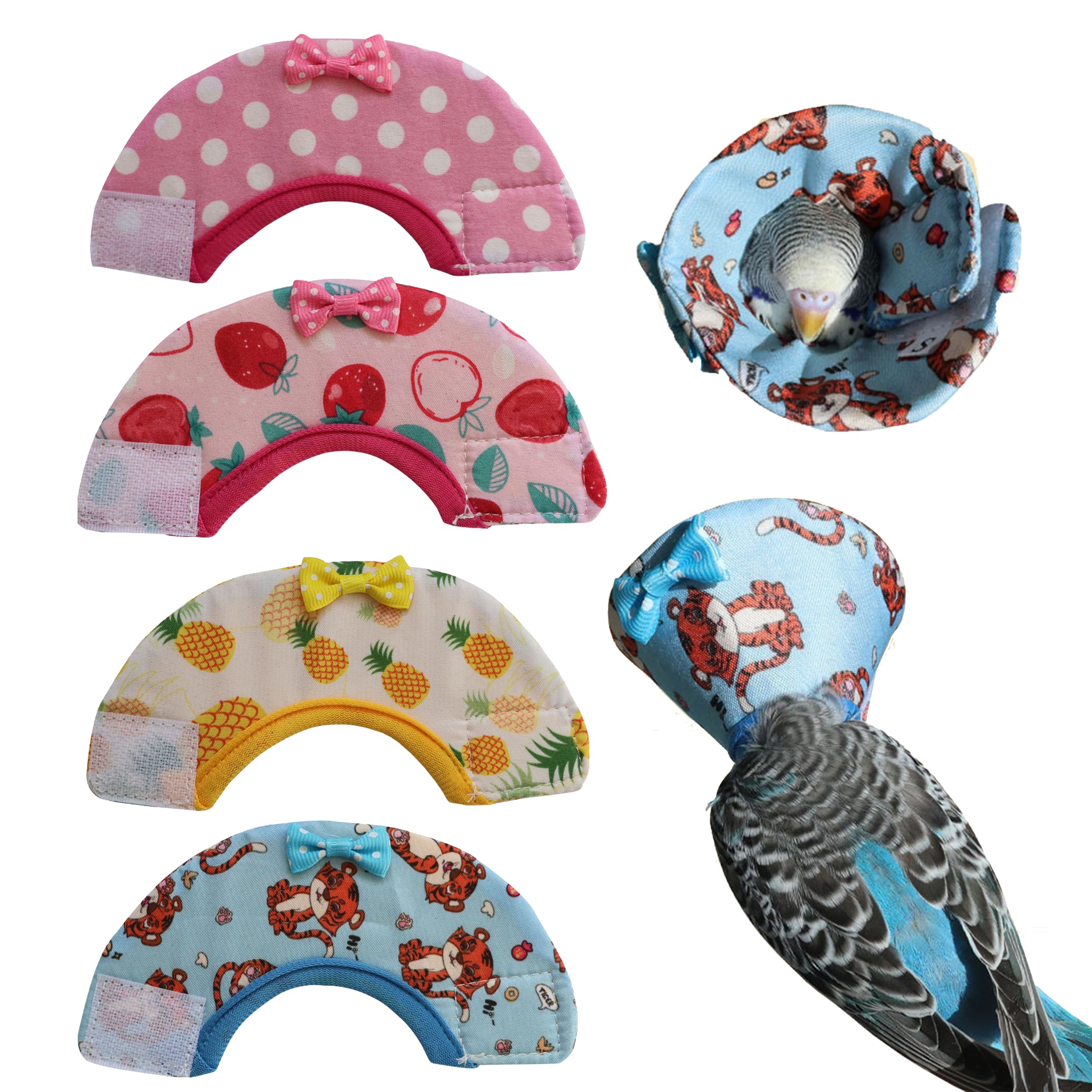 Amazon.com : NABOO 4PCS Birds Anti-bite Elizabethan Collars, Anti-Grab ...