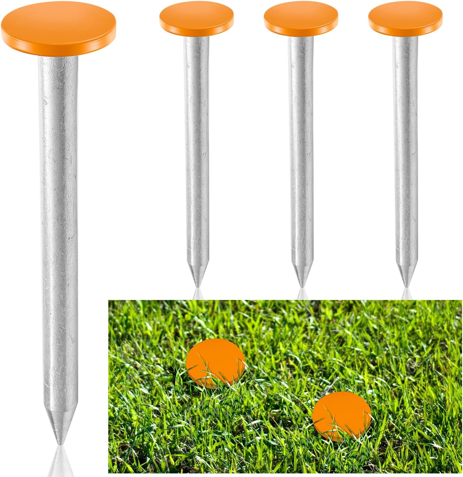 Amazon.com: Silkfly 4 Pcs Survey Marker Low Profile Heavy Duty ...