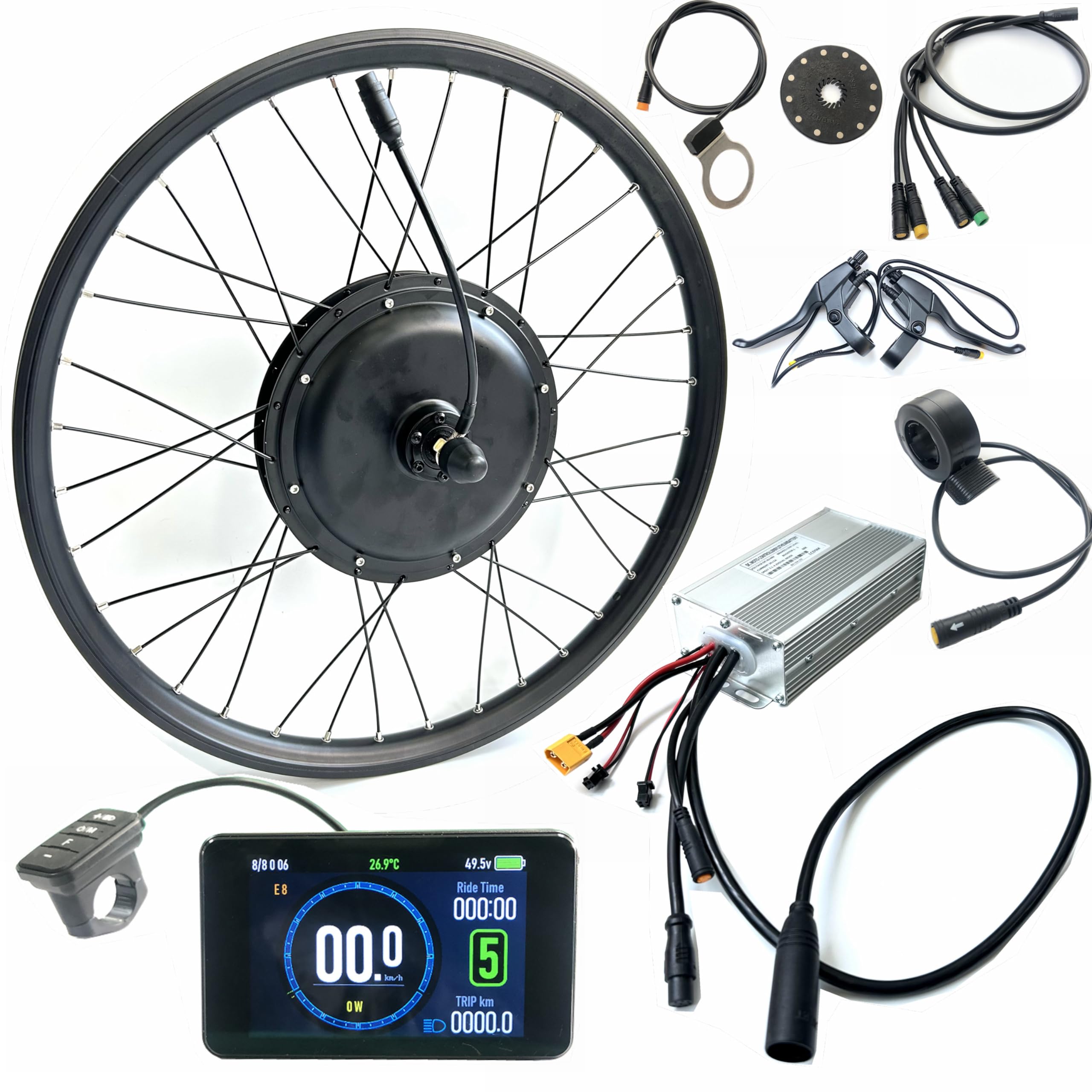48V1000W Electric Bicycle Hub Motor Kit Rear Drive with TFT Color ...