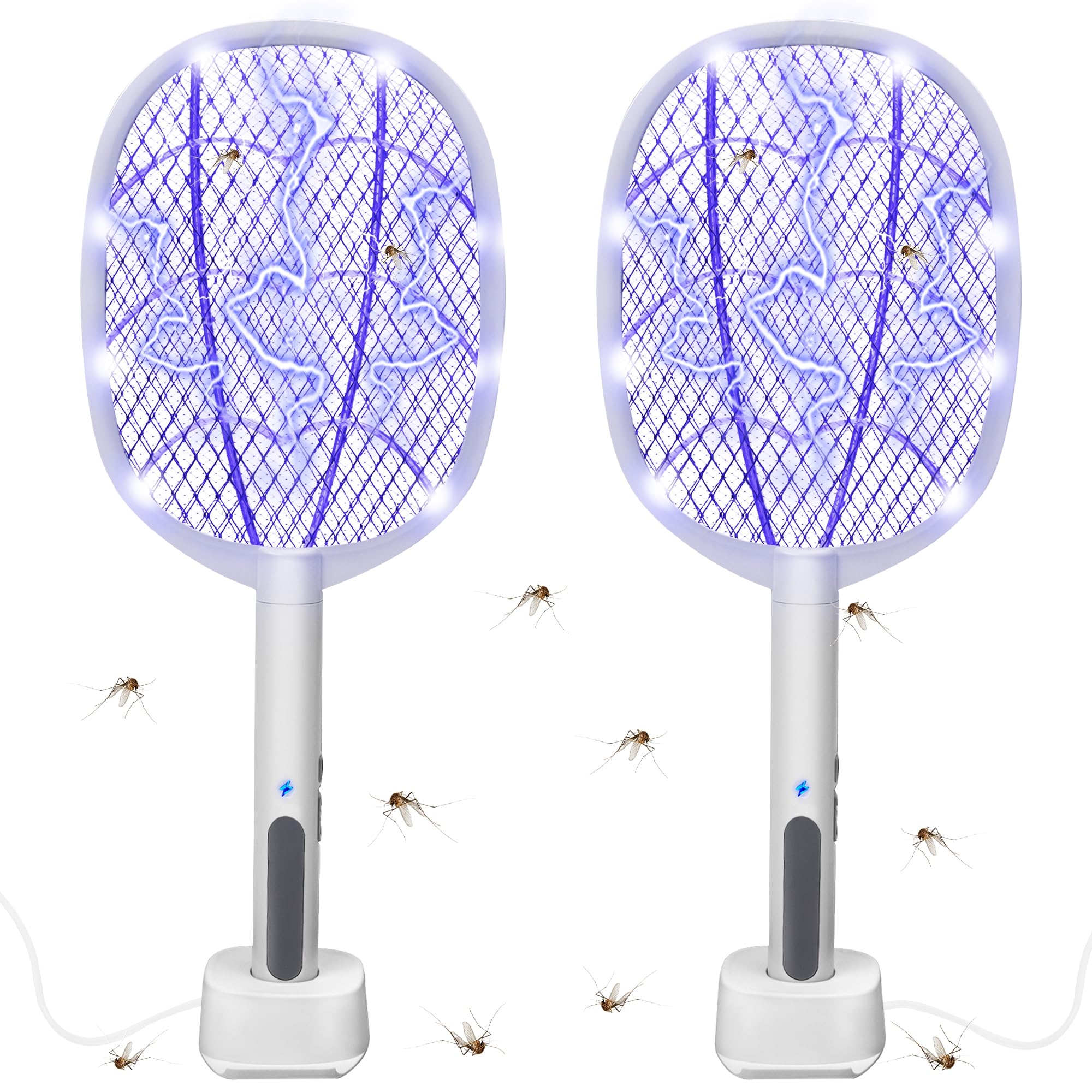 Amazon.com : Phosooy Electric Fly Swatter Rackets, 2-in-1 Handhold Bug ...