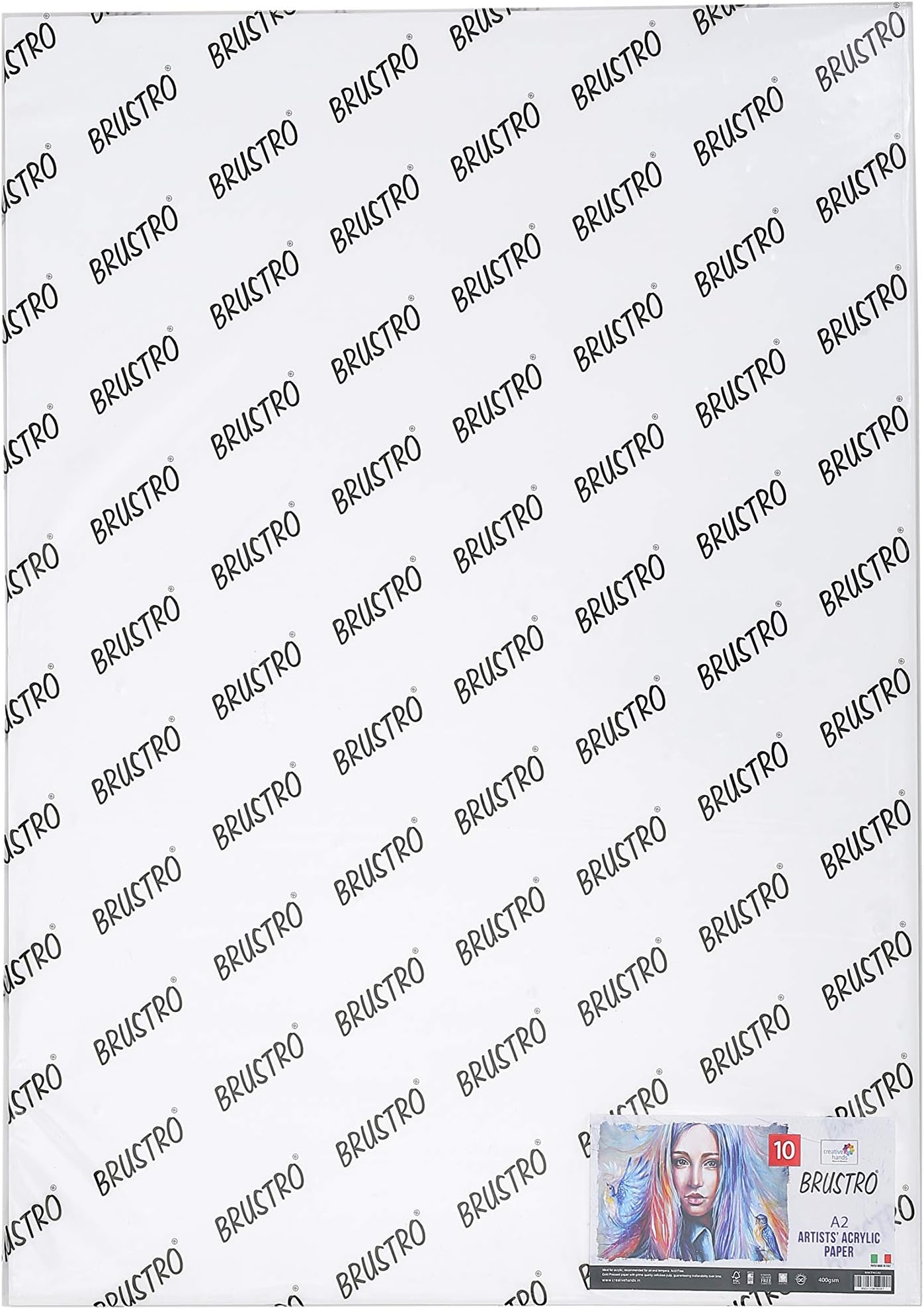 Brustro Artists Acrylic Paper 400 GSM, Size A2, 10 Sheets, Acid Free ...