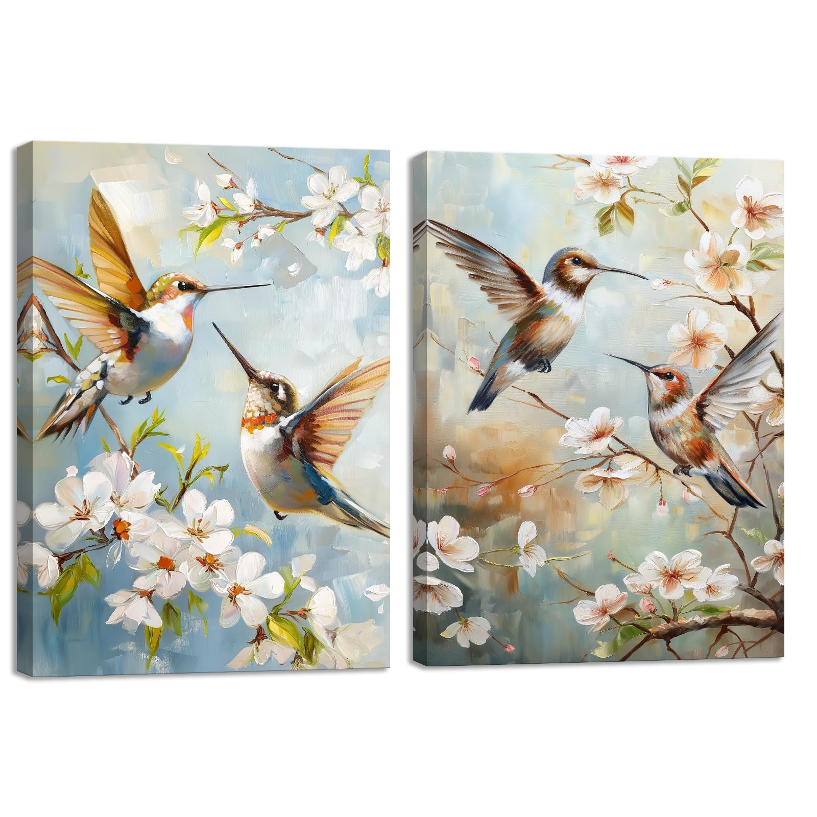 Oil Paintings Of Hummingbirds Amazon.com: 2 Piece Hummingbird Canvas