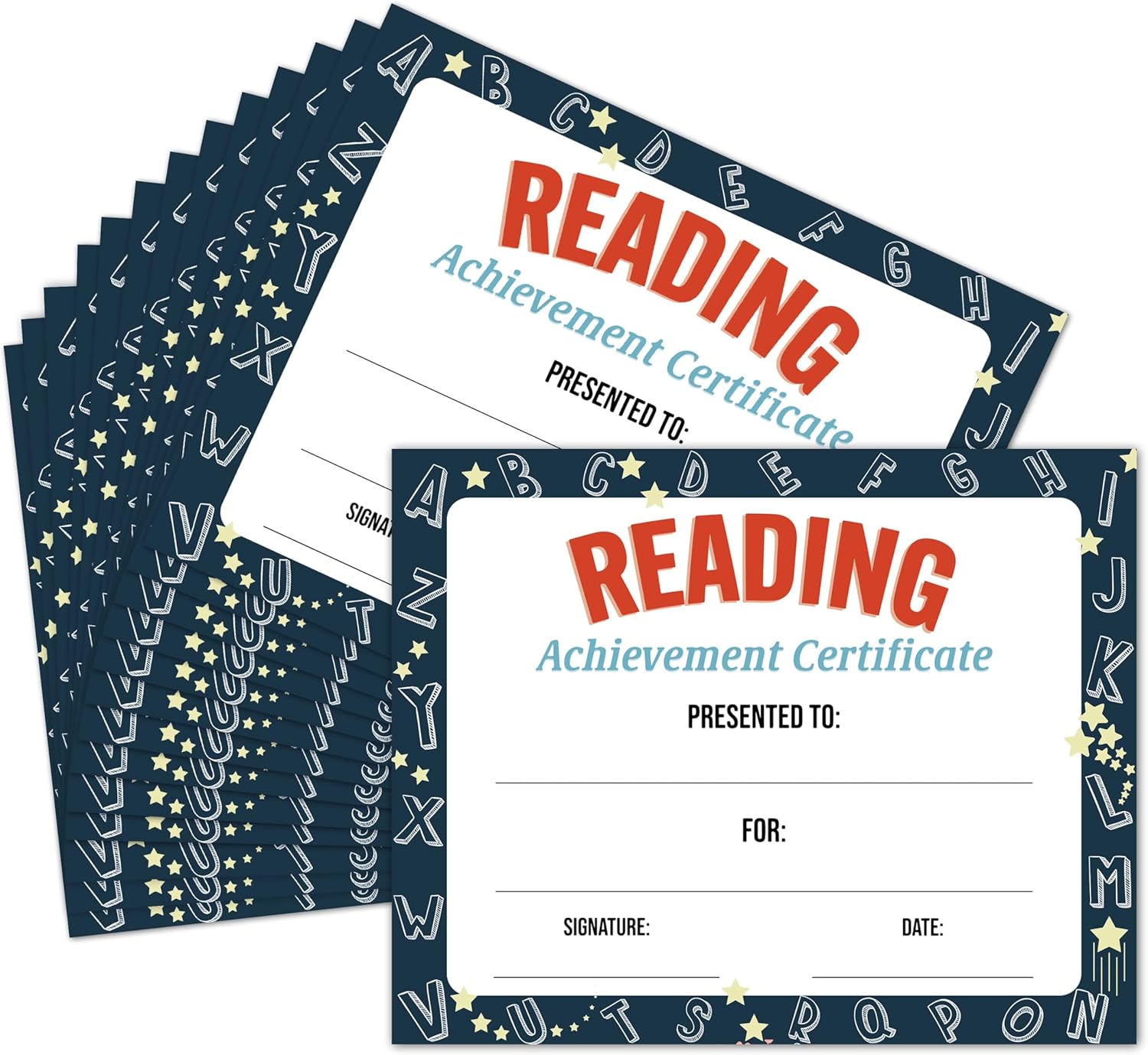 Amazon.com : Reading Achievement Certificate, 25 Pcs Certificate of ...
