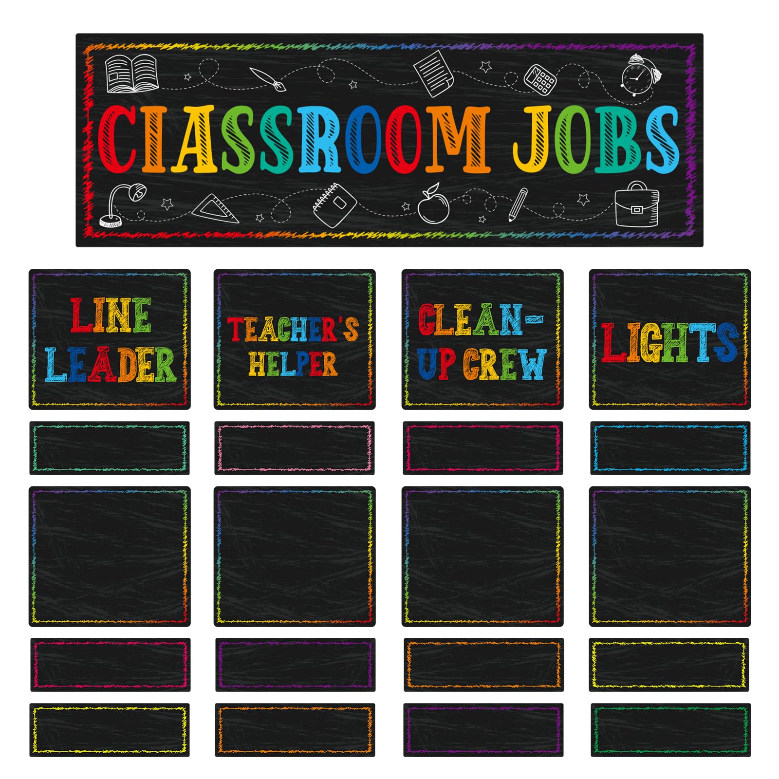 Amazon.com : PETCEE Class Jobs Bulletin Board Sets Classroom Jobs Chart ...