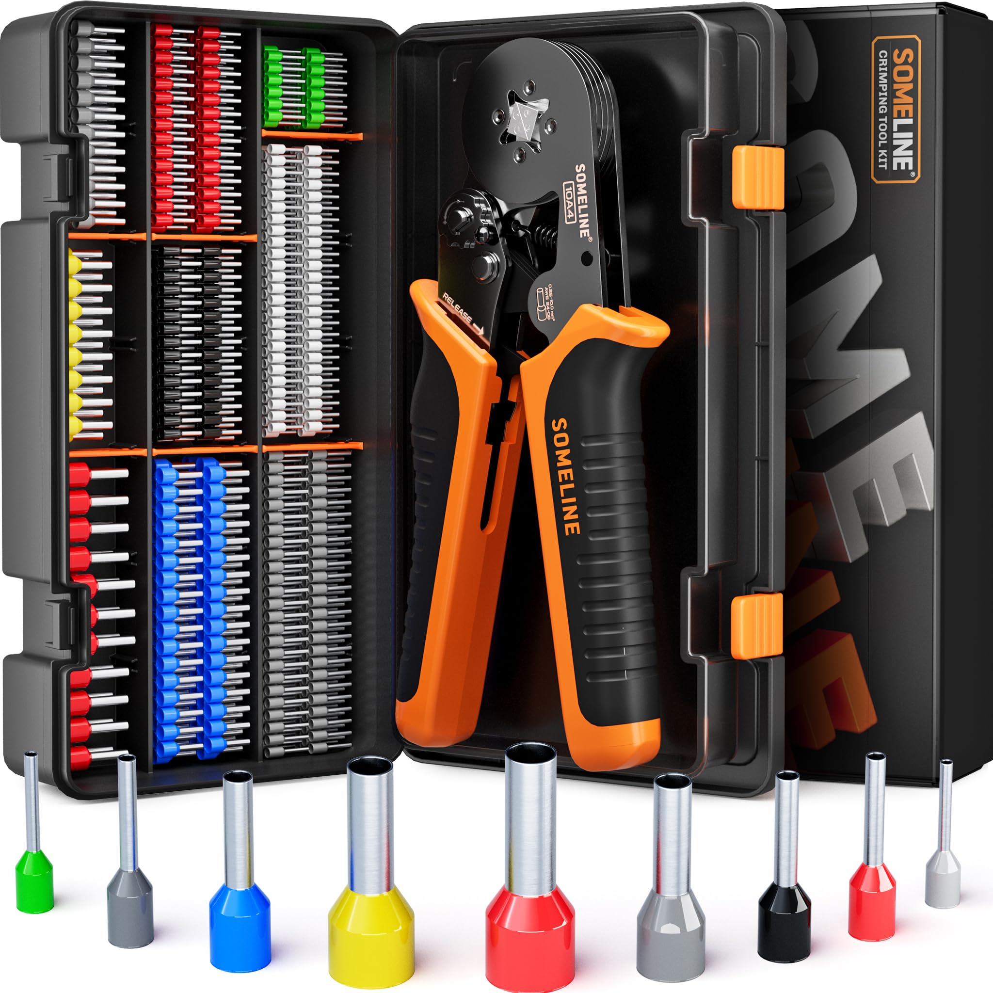 SOMELINE® Crimping Tools Set with 9 Types of Ferrules - Ferrule Pliers ...
