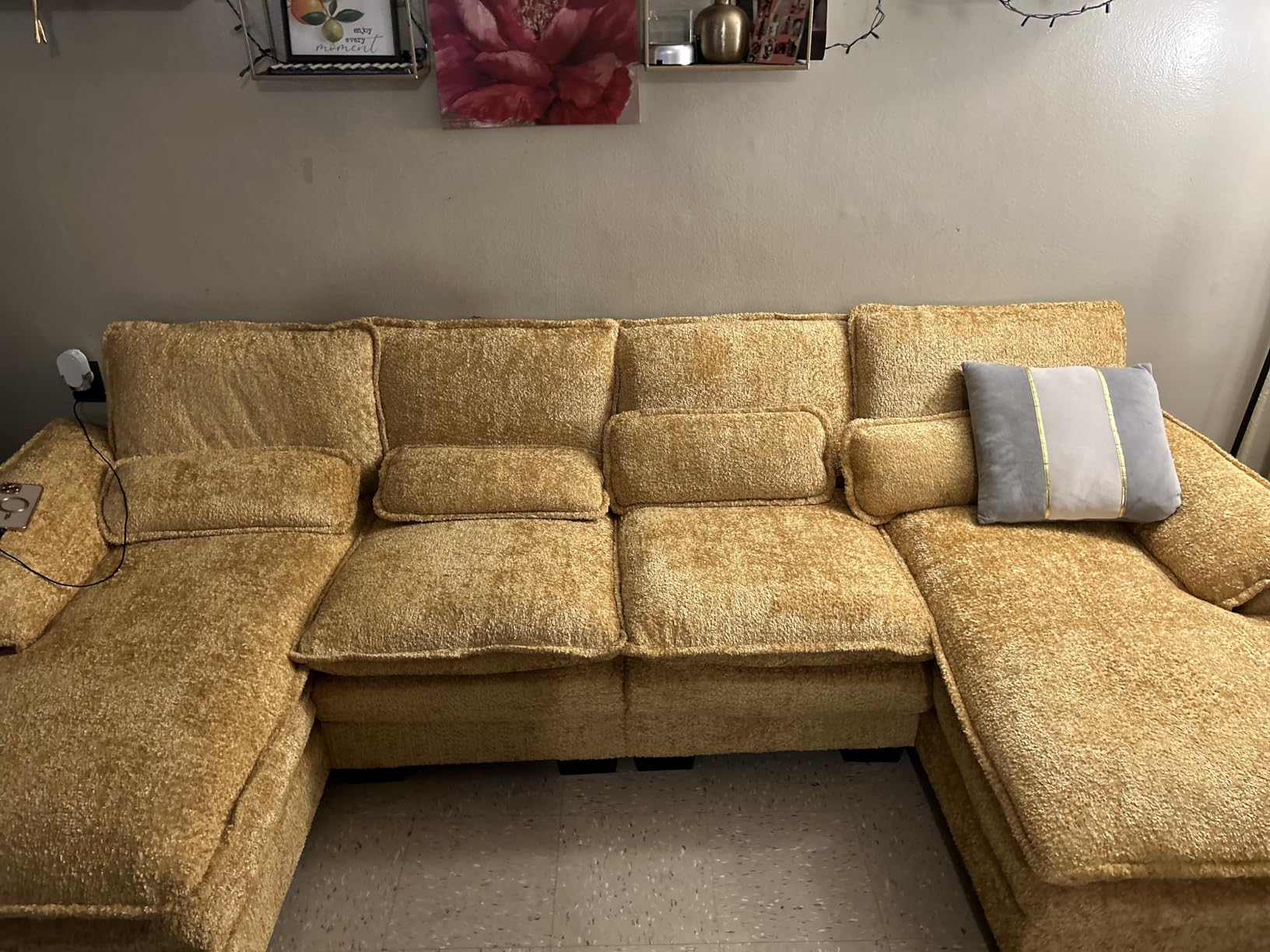 $24/mo - Finance GNIXUU 127" Oversized Sectional Sofa Cloud Couch for ...