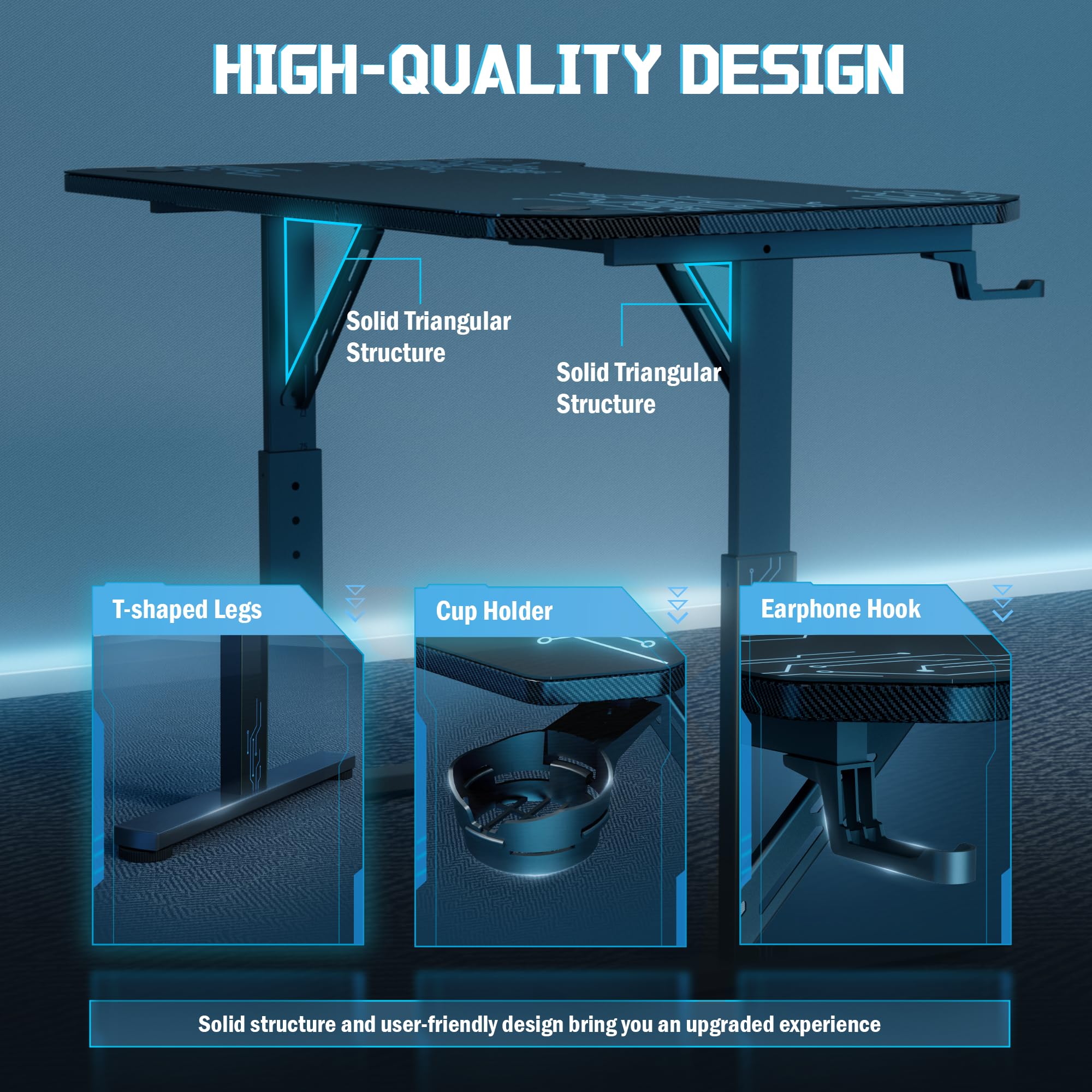 Snapklik.com : Shahoo 47 Inch Gaming Desk