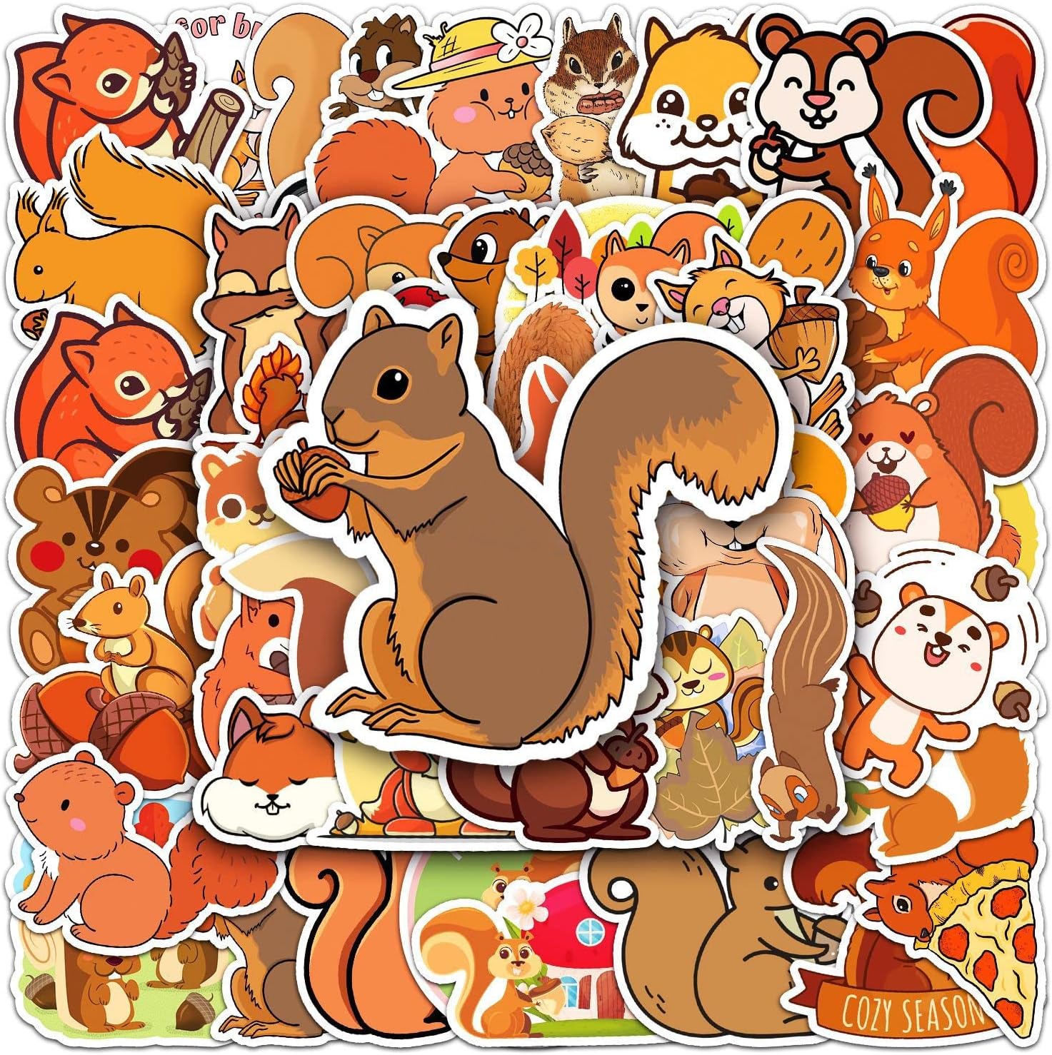 Amazon.com: Squirrel Stickers | 50pcs Vinyl Waterproof Aesthetic ...