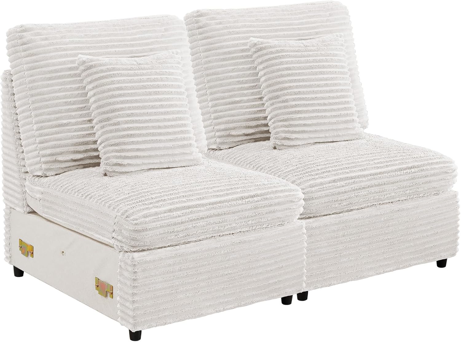 Amazon.com: RARZOE Modular Sectional Couch Armless Seats Module ...