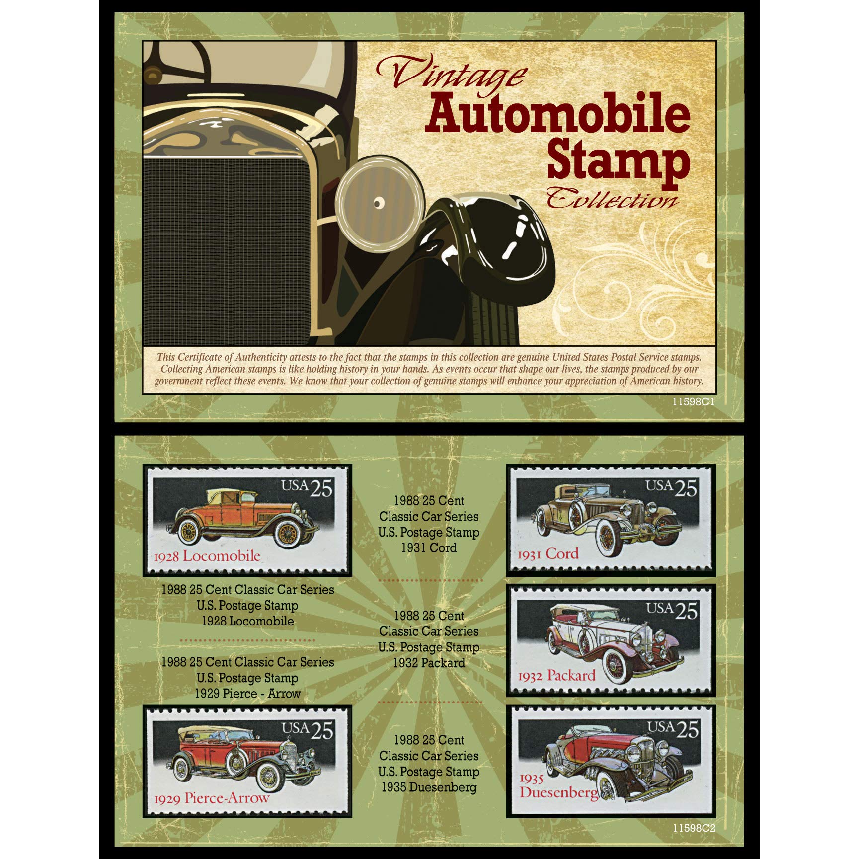 Amazon.com: American Coin Treasures Vintage Automobile Stamp Collection ...